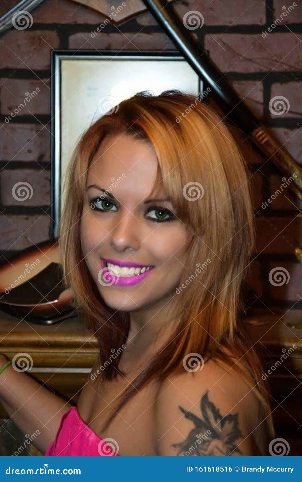 Headshot Close Up Female Face Pleased Happy Caucasian Girl With Long ... Headshot Close Up Female Face Pleased Happy Caucasian Girl With Long ...