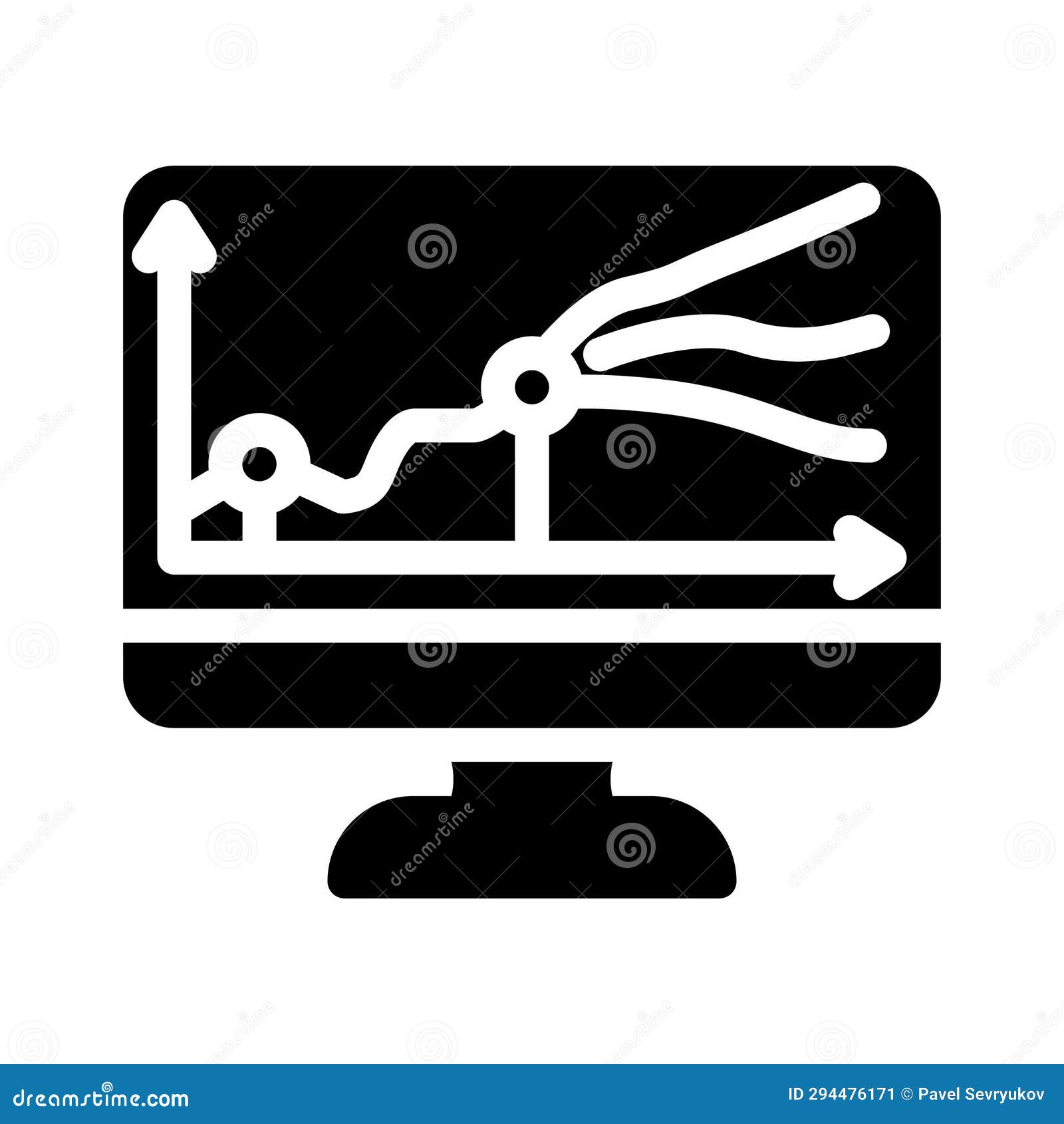 Modeling Risk Glyph Icon Vector Illustration Stock Vector ...