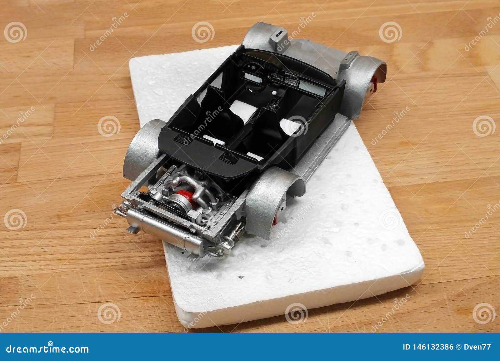 Modeling Scale Models. Assembling The Cabin Of A Toy Car. Installed ...