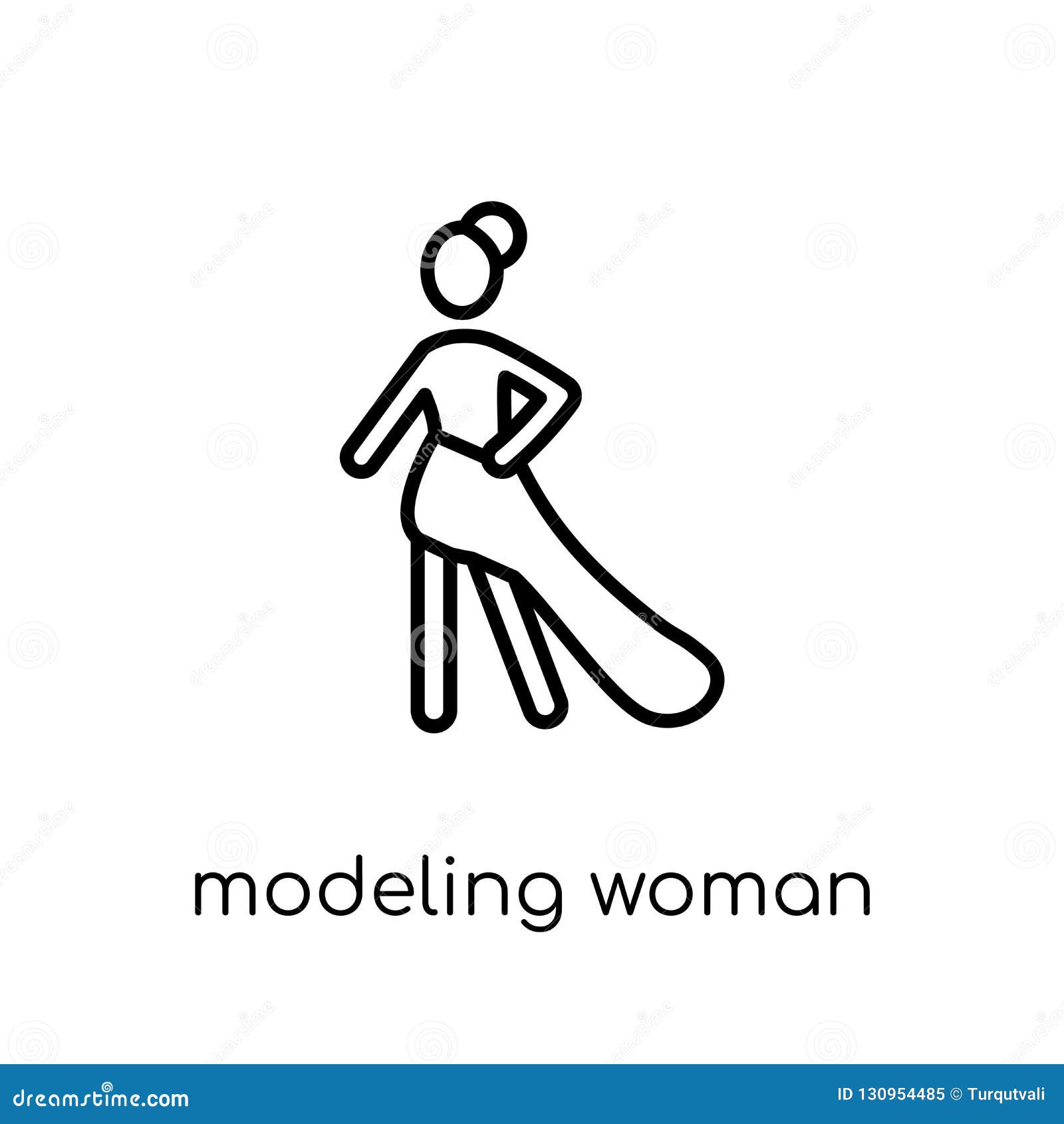 Modeling Woman Icon. Trendy Modern Flat Linear Vector Modeling W Stock ... Modeling Woman Icon. Trendy Modern Flat Linear Vector Modeling W Stock ...