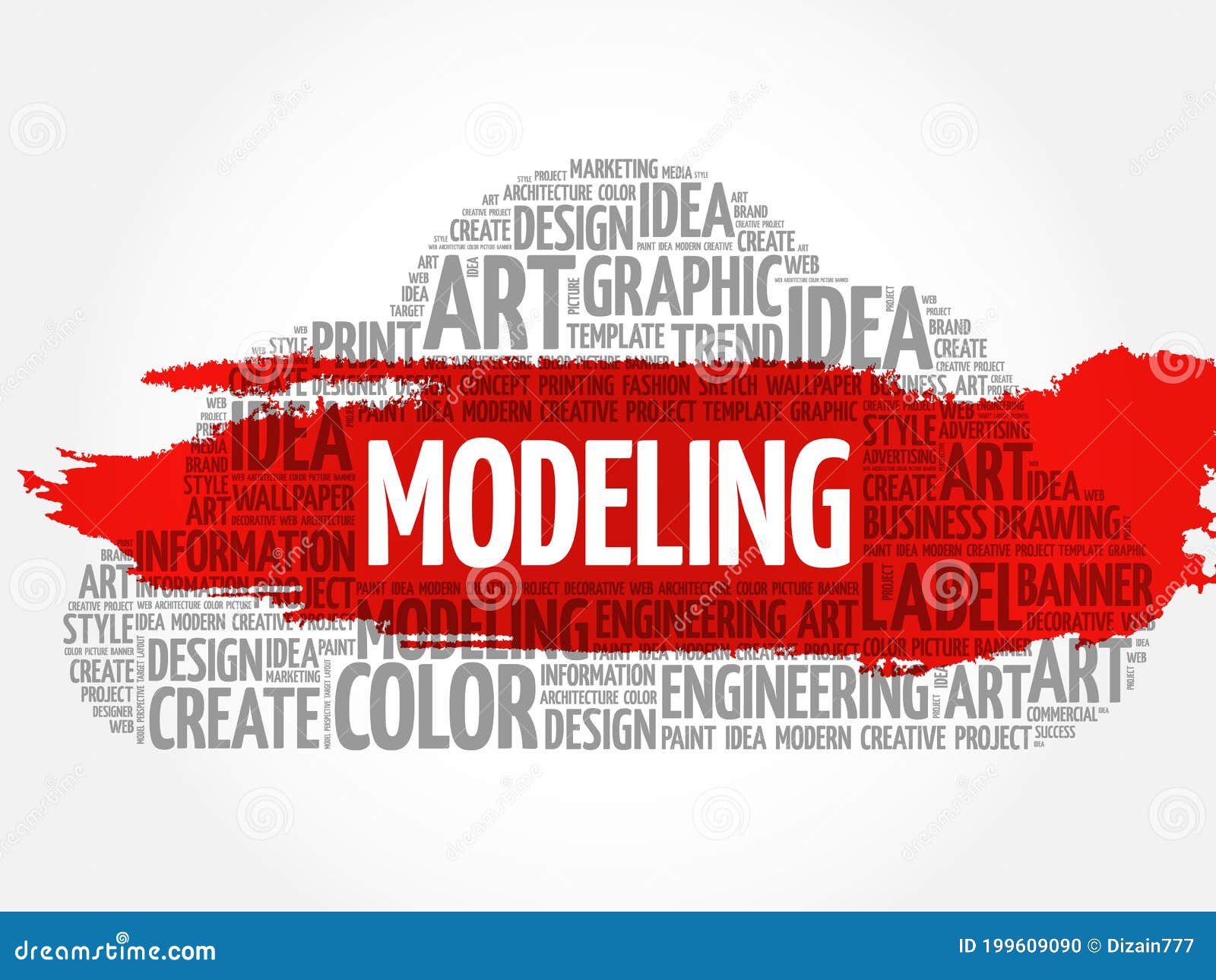 MODELING word cloud stock illustration. Illustration of star - 199609090