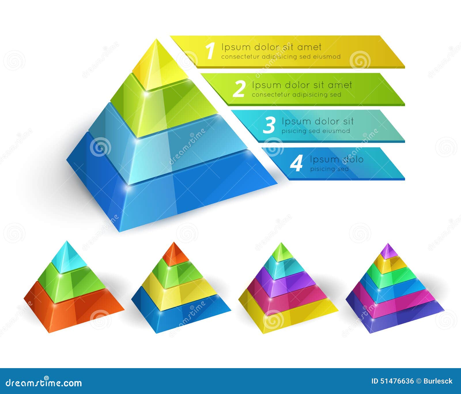 Modelli Del Grafico Della Piramide Illustrazione Vettoriale ...