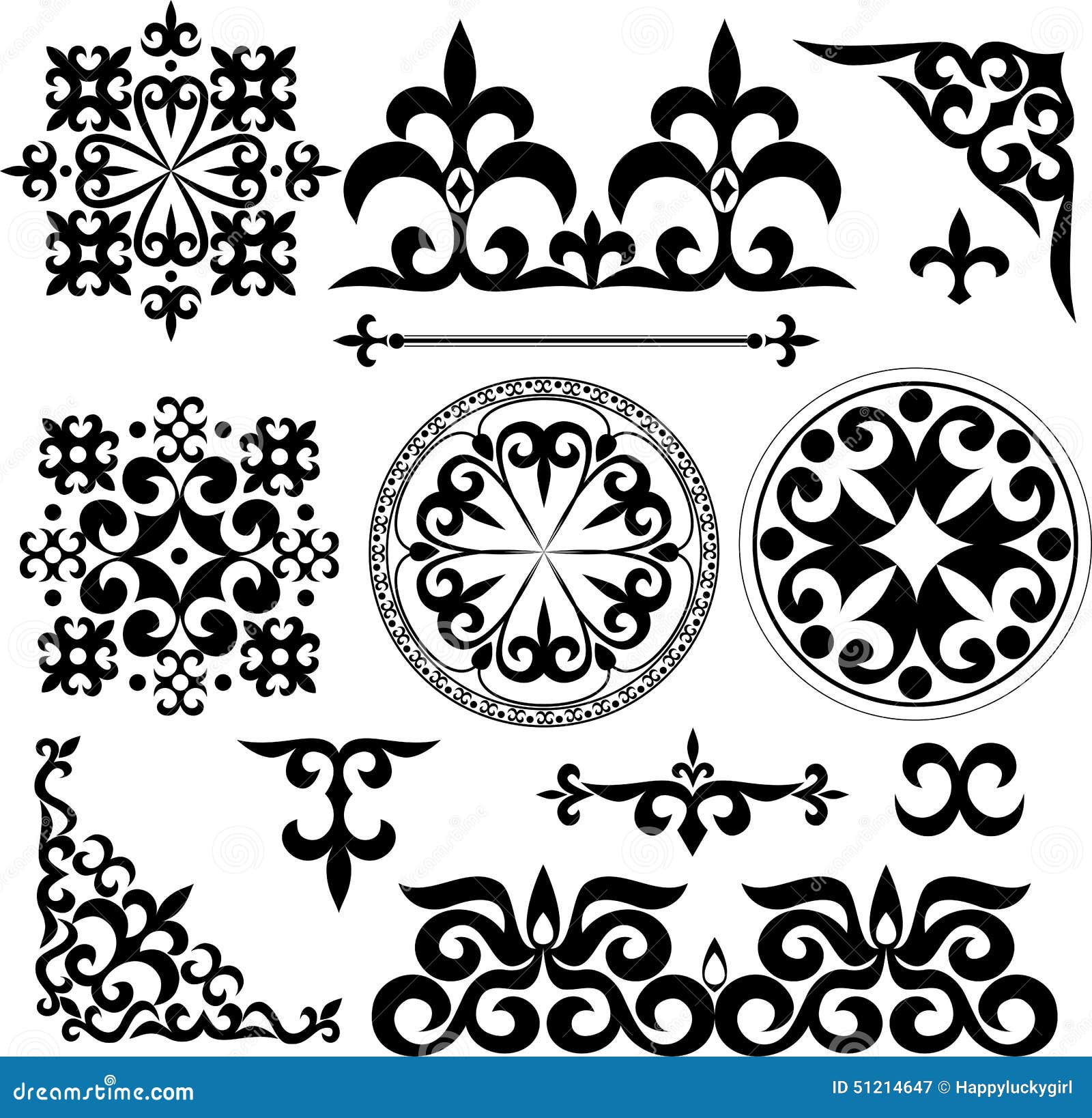 Modelli kazaki illustrazione vettoriale. Illustrazione di etnia - 51214647