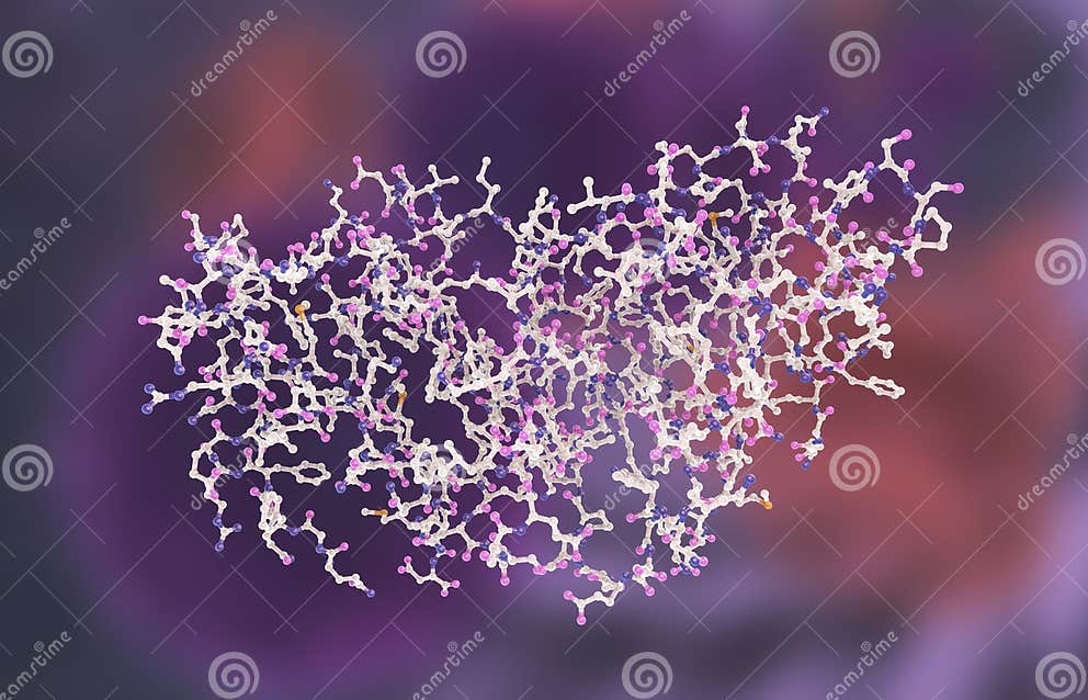 Modelli Molecolari Di Gamma Interferone Illustrazione di Stock ...