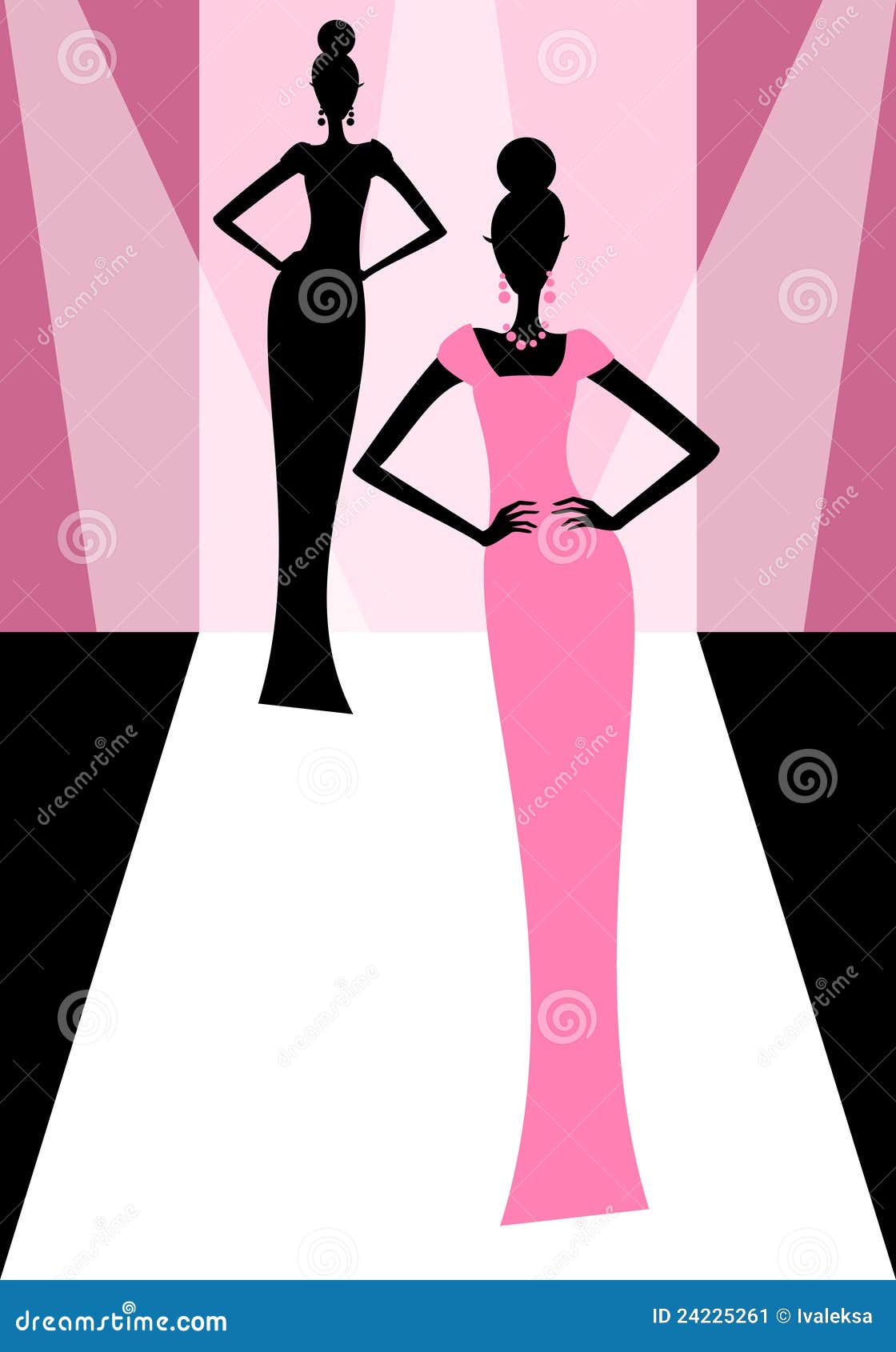 Modelli sulla passerella illustrazione vettoriale. Illustrazione di ...