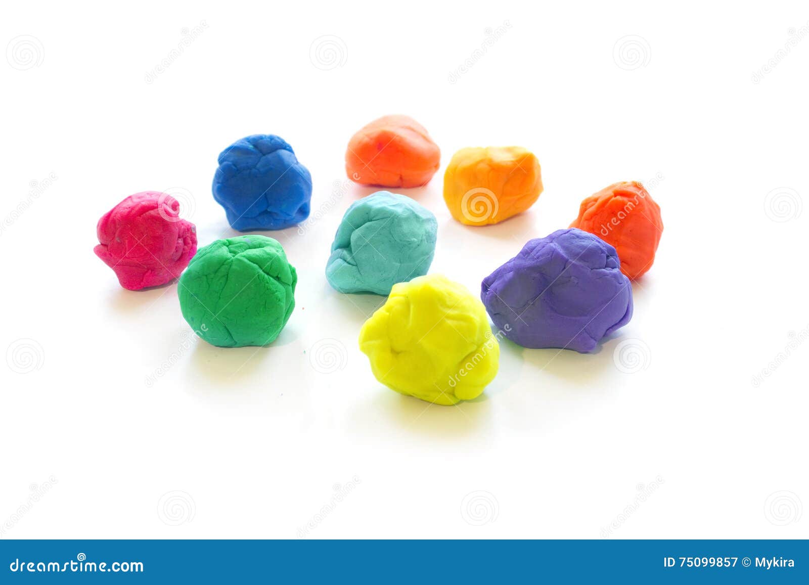 Modelling Clay Balls on White Stock Image - Image of creativity, play ...