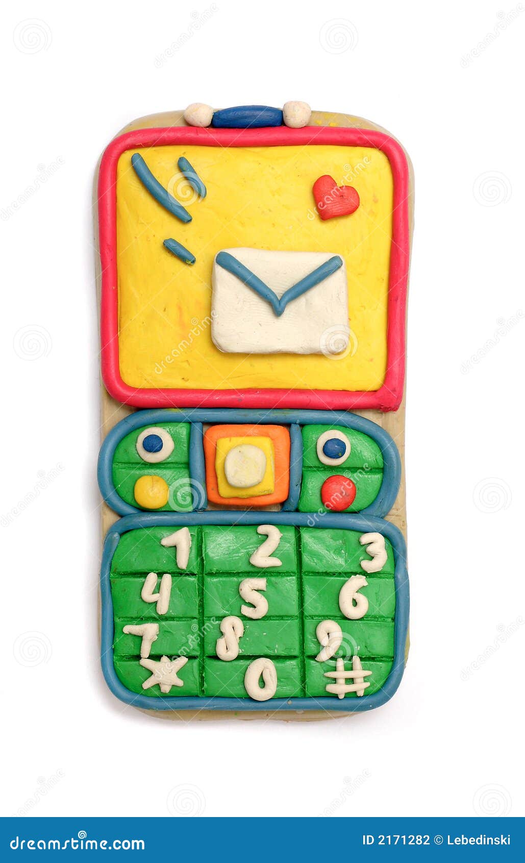 Modelling Clay Cell Phone stock photo. Image of buttons - 2171282