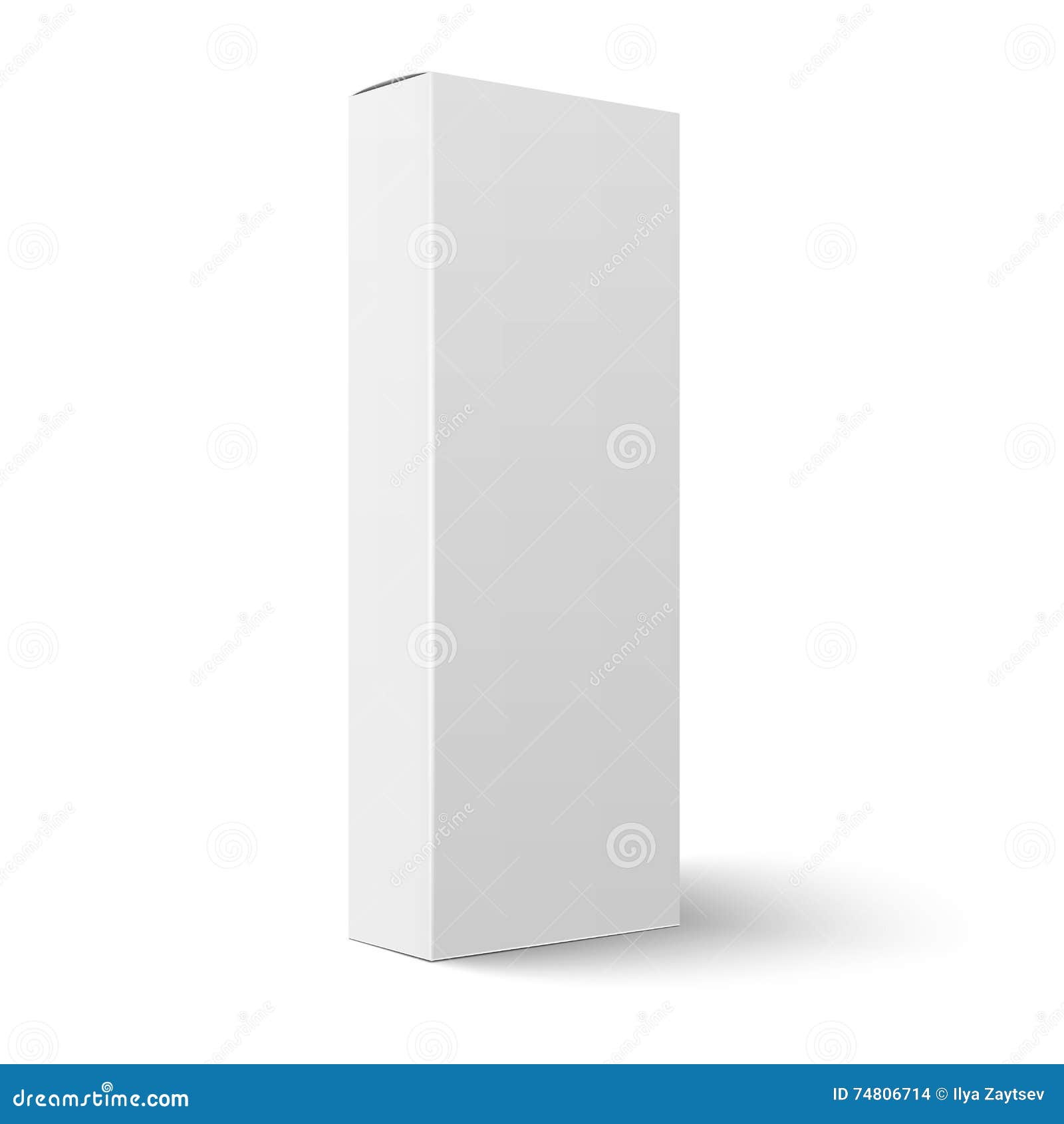 Modello in Bianco Verticale Lungo Della Scatola Di Cartone ...