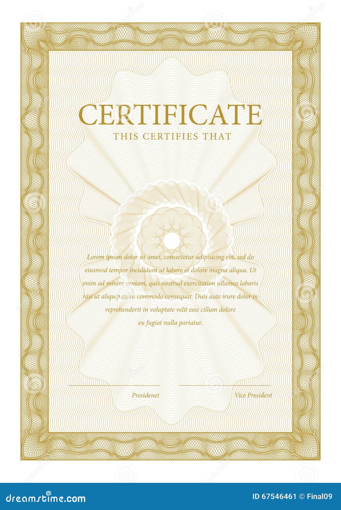 Modello Dei Diplomi E Del Certificato Illustrazione Vettoriale ...
