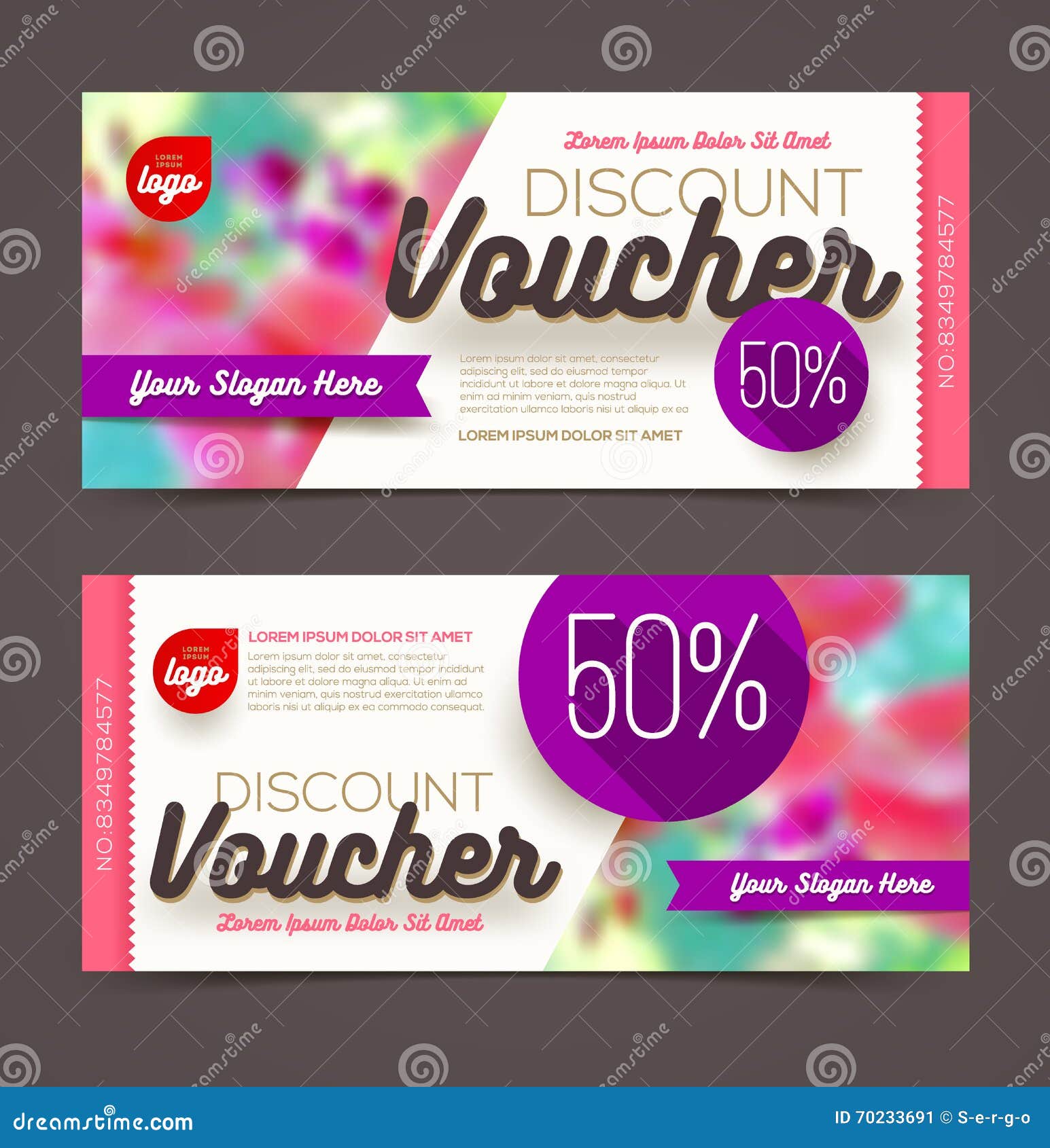 Modello Del Buono Di Sconto Illustrazione Vettoriale - Illustrazione di ...