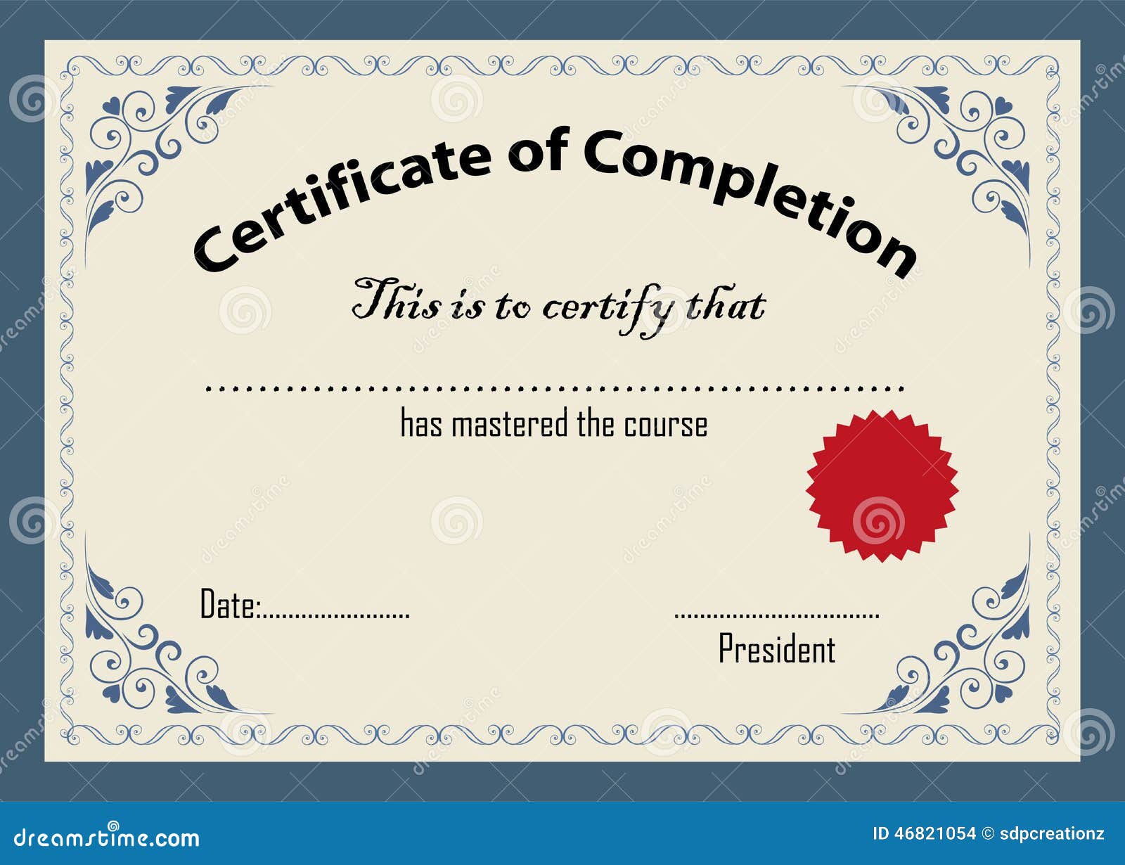 Modello del certificato illustrazione vettoriale. Illustrazione di ...