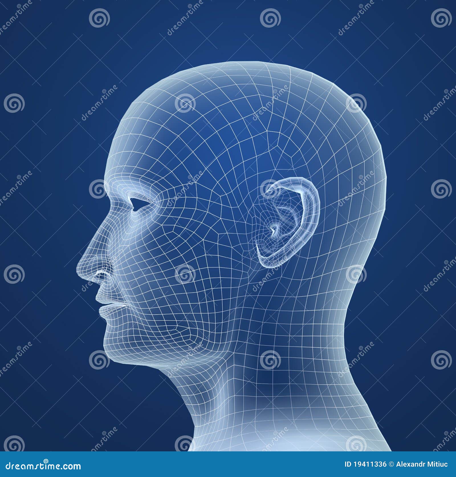 Modello Del Collegare Della Testa Umana Illustrazione di Stock ...