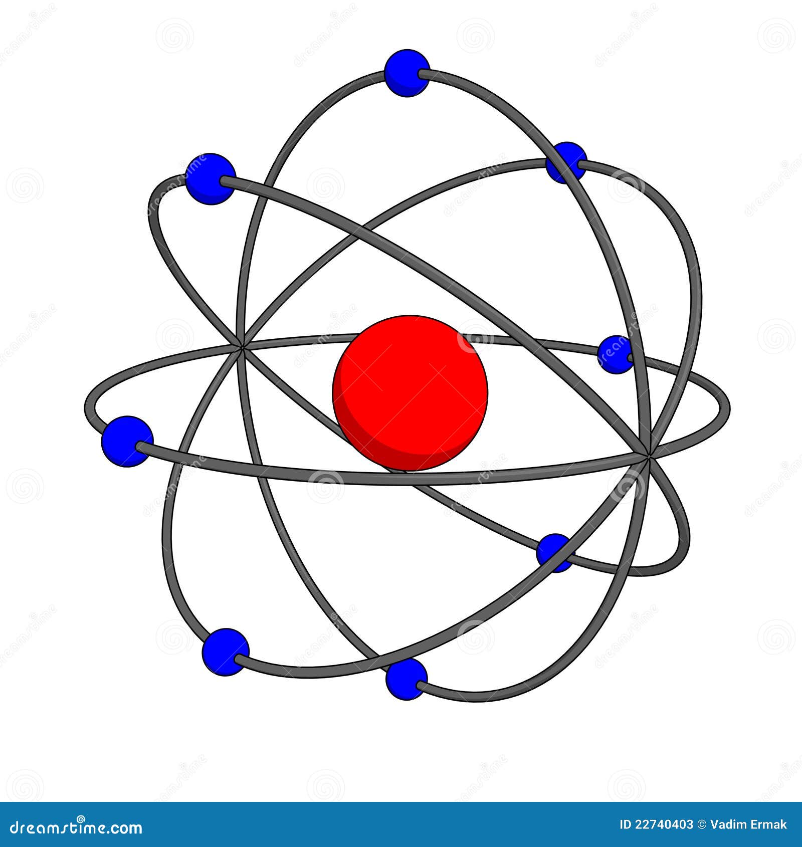 Modello dell'atomo illustrazione di stock. Illustrazione di scienza ...