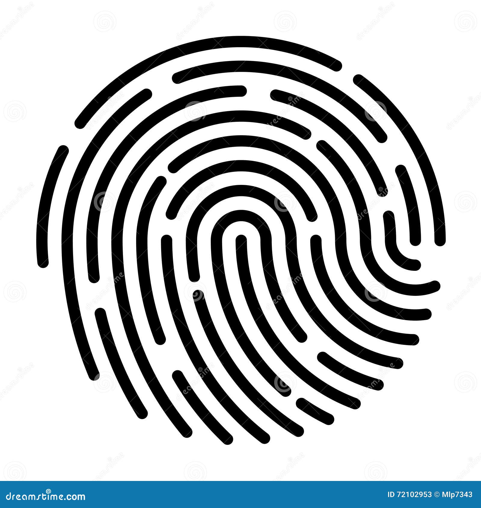 Modello Dell'impronta Digitale Illustrazione di Stock - Illustrazione ...