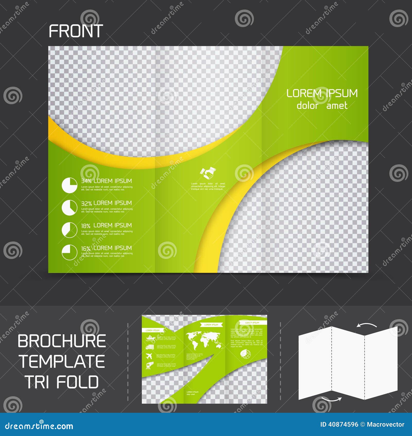 Modello Dell'opuscolo Ripiegabile Illustrazione Vettoriale ...