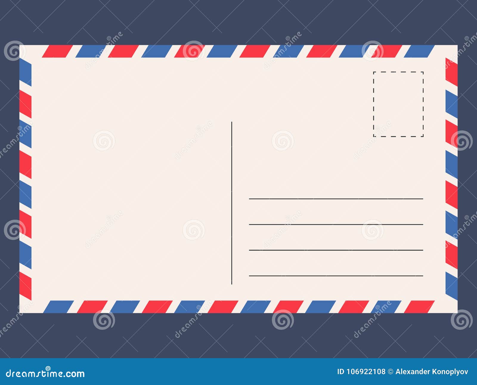 Modello della cartolina illustrazione vettoriale. Illustrazione di ...