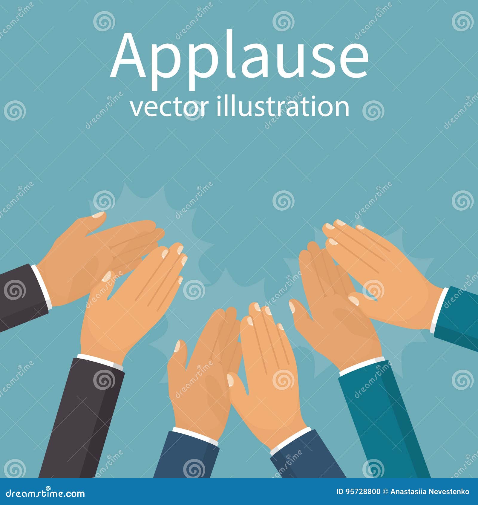 Modello Di Applauso Concetto Di Bravo Illustrazione Vettoriale ...