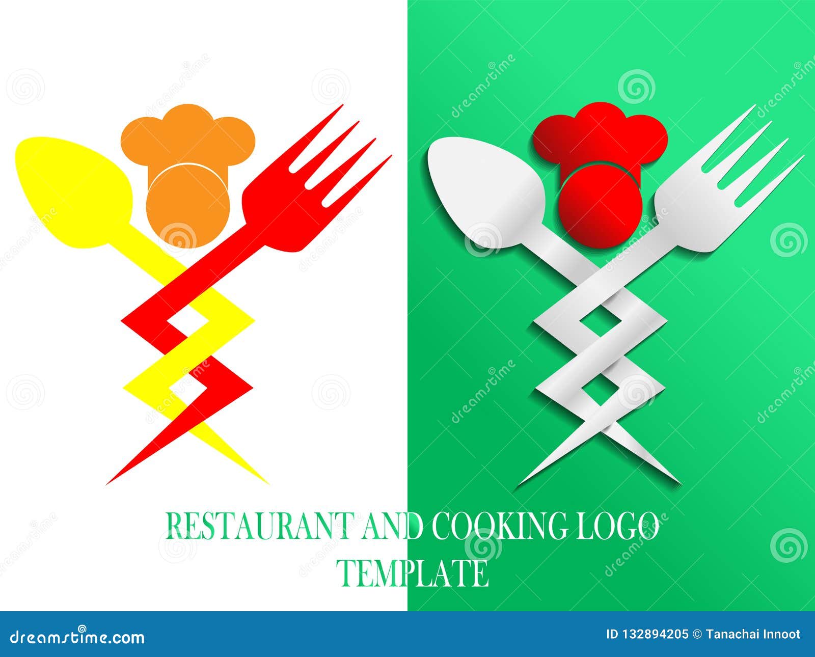Modello Di Logo Del Ristorante E Dell'alimento Illustrazione Vettoriale ...