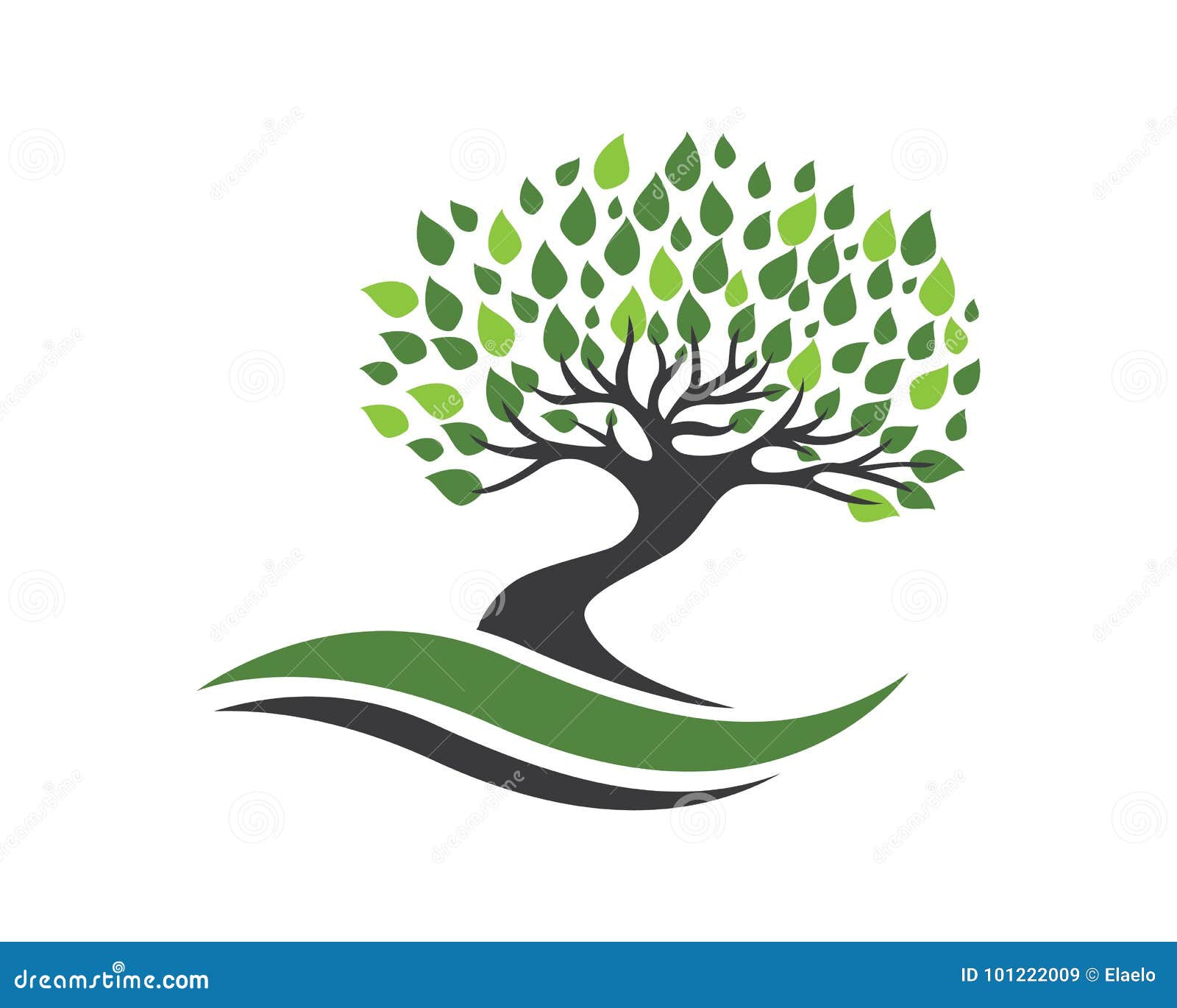 Modello Di Logo Dell'icona Dell'albero Illustrazione Vettoriale ...