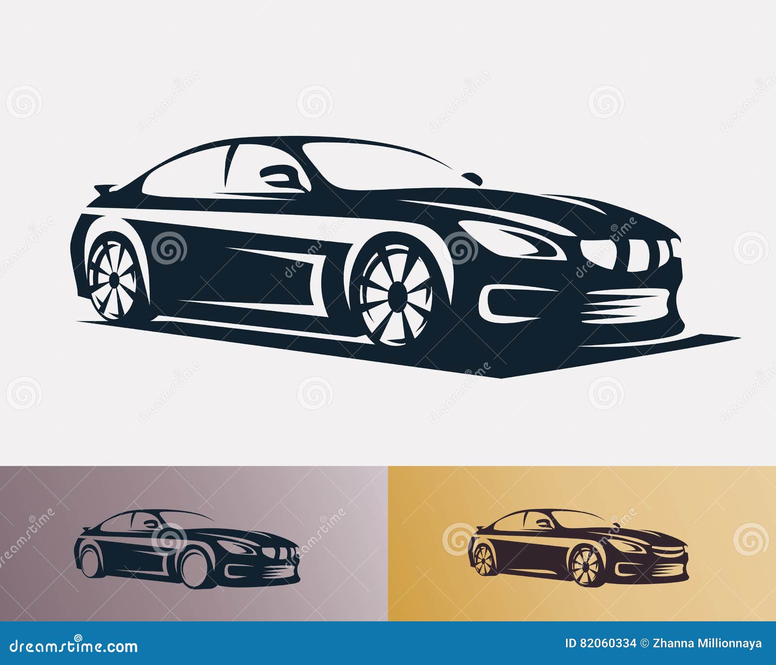 Modello Di Logo Di Simbolo Della Macchina Da Corsa Illustrazione ...