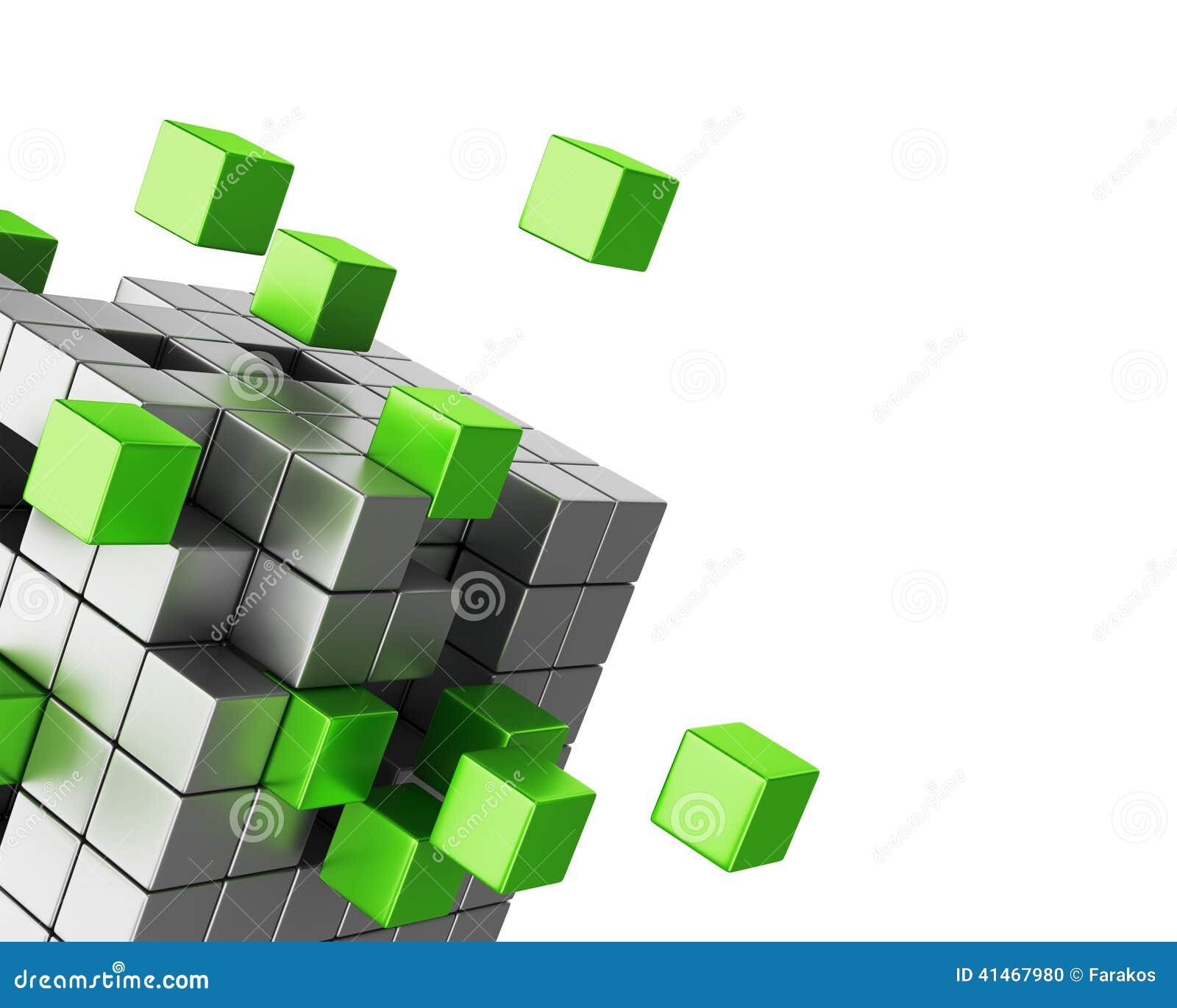 Modello Di Montaggio Della Struttura Del Cubo Illustrazione di Stock ...