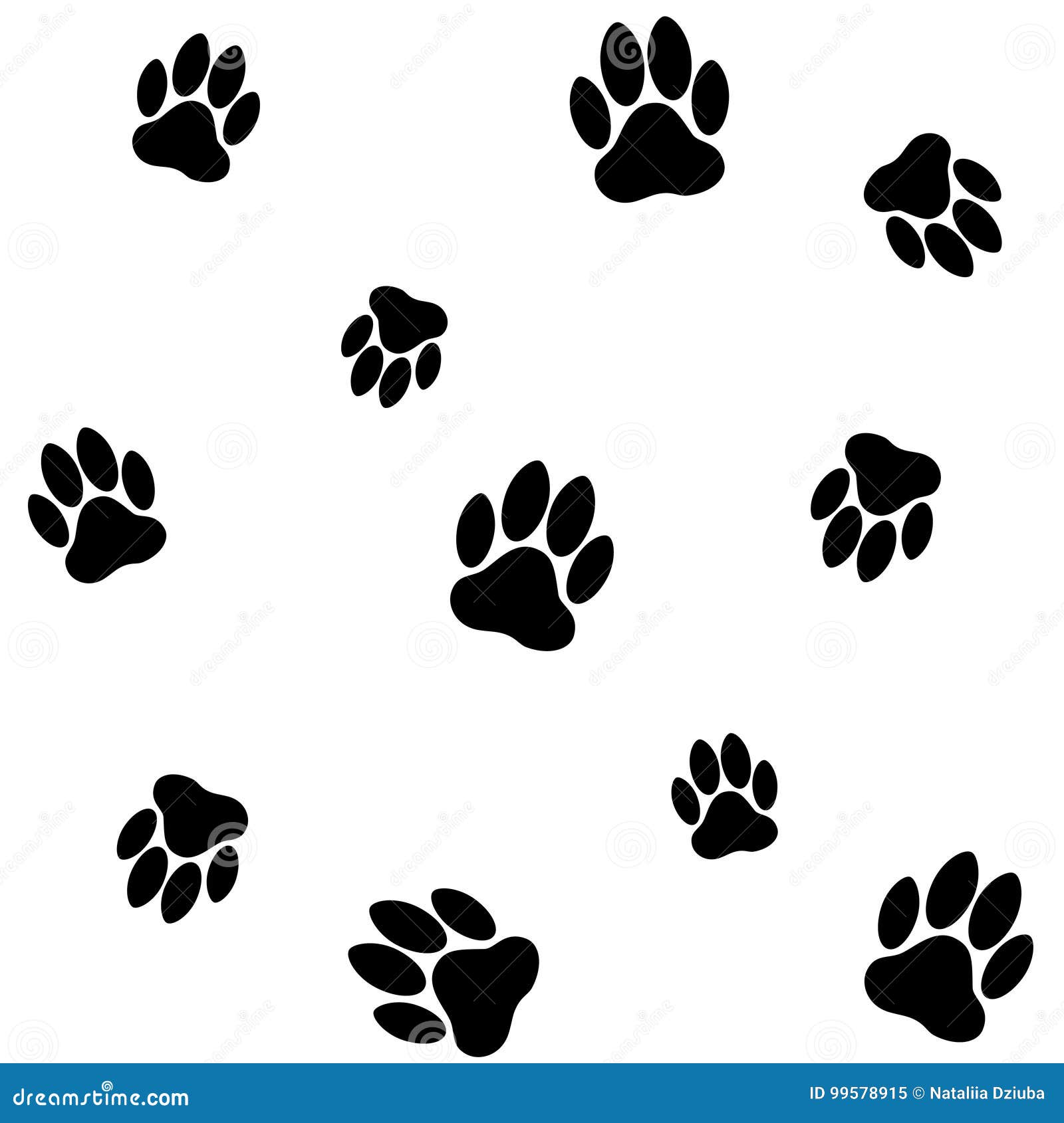 Modello di orme del cane illustrazione vettoriale. Illustrazione di ...