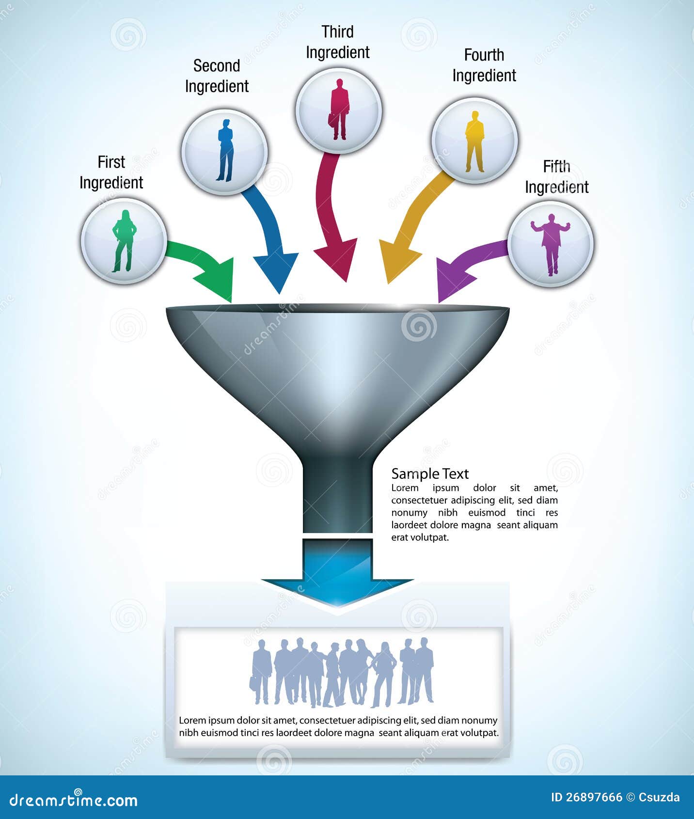 Modello Di Presentazione Dell'imbuto Illustrazione Vettoriale ...
