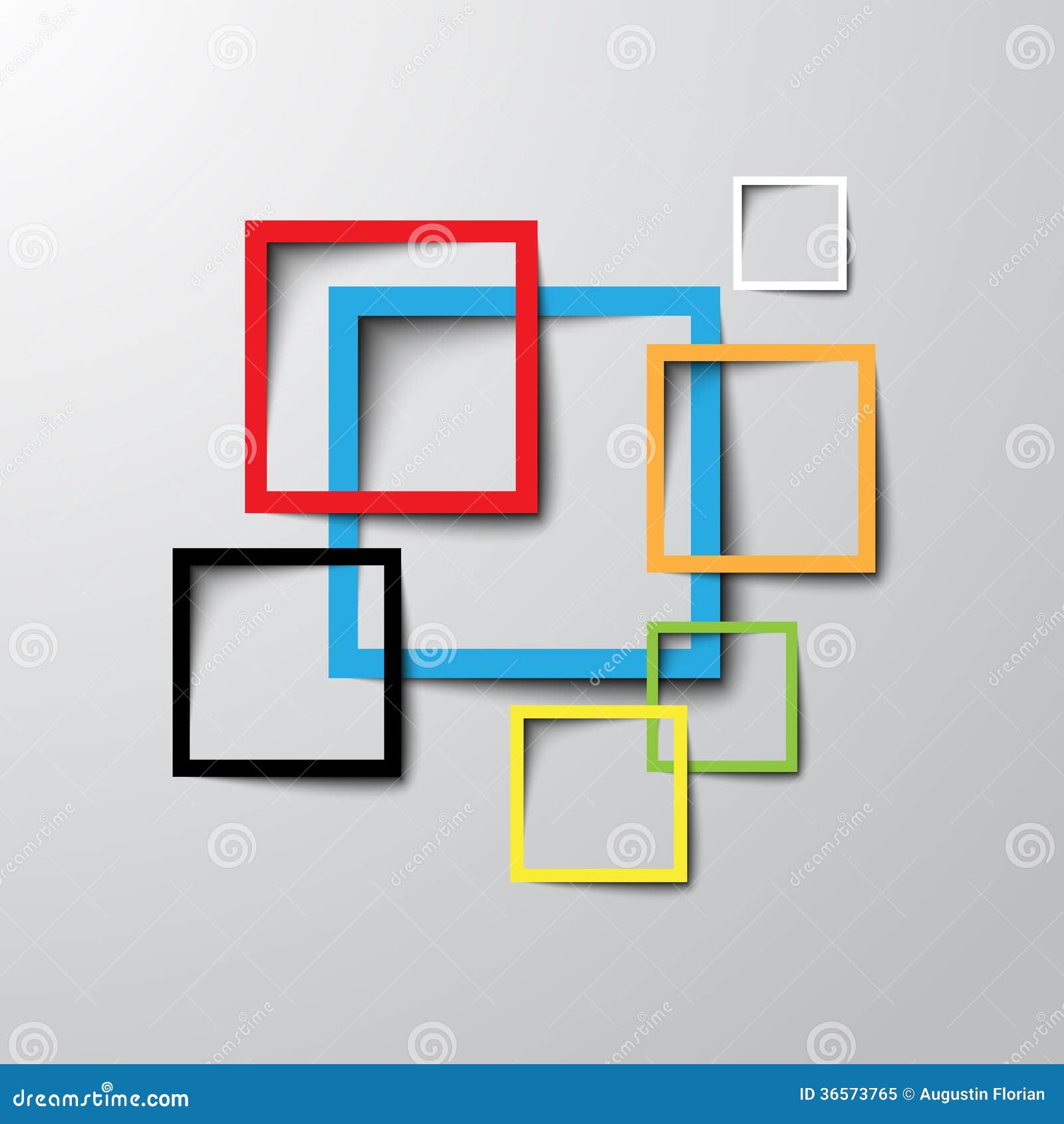 Modello Di Progettazione Di Rettangolo 3d Illustrazione Vettoriale ...