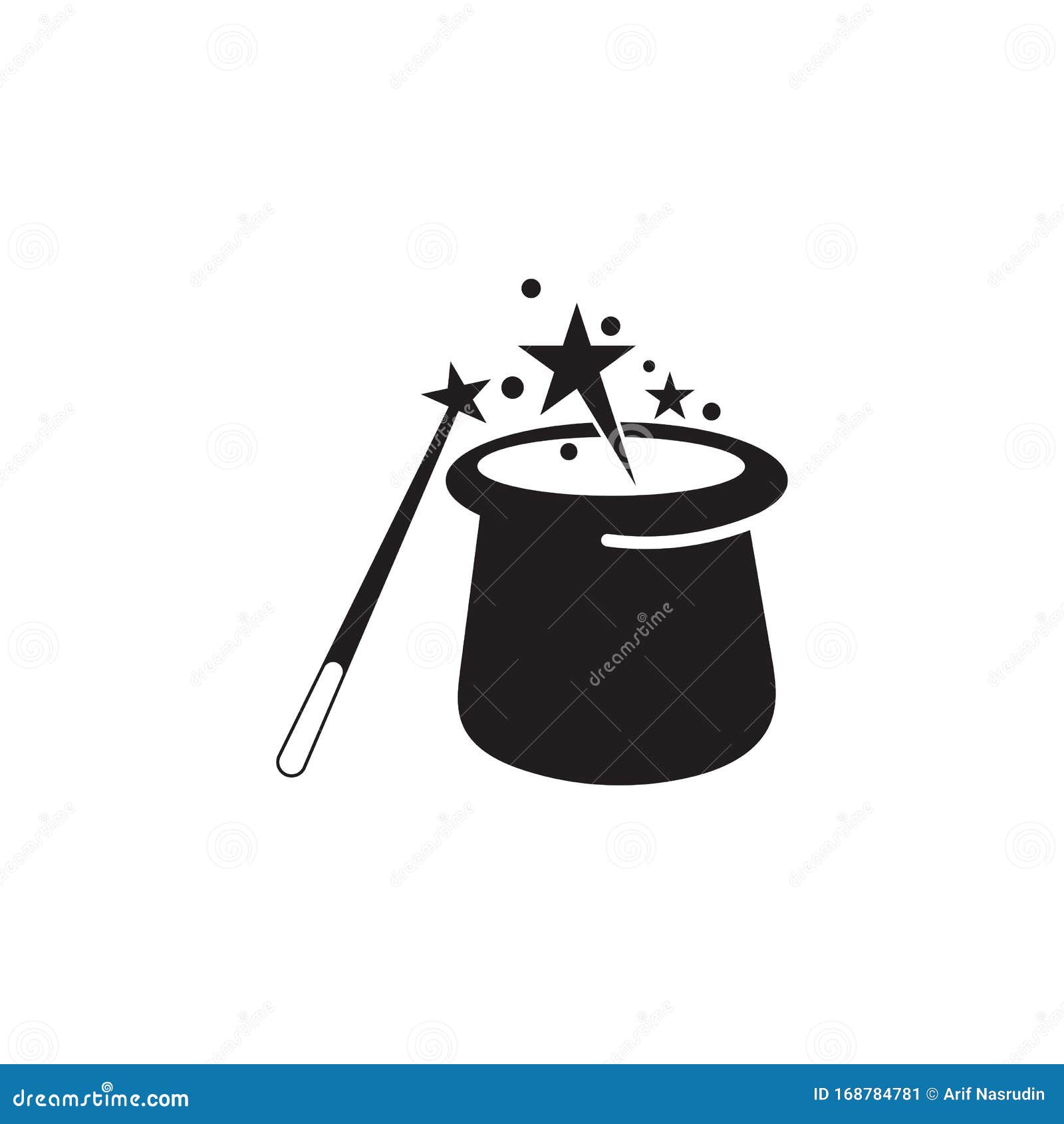 Modello Di Modello Di Vettore Dell'icona Creative Magic Wand ...