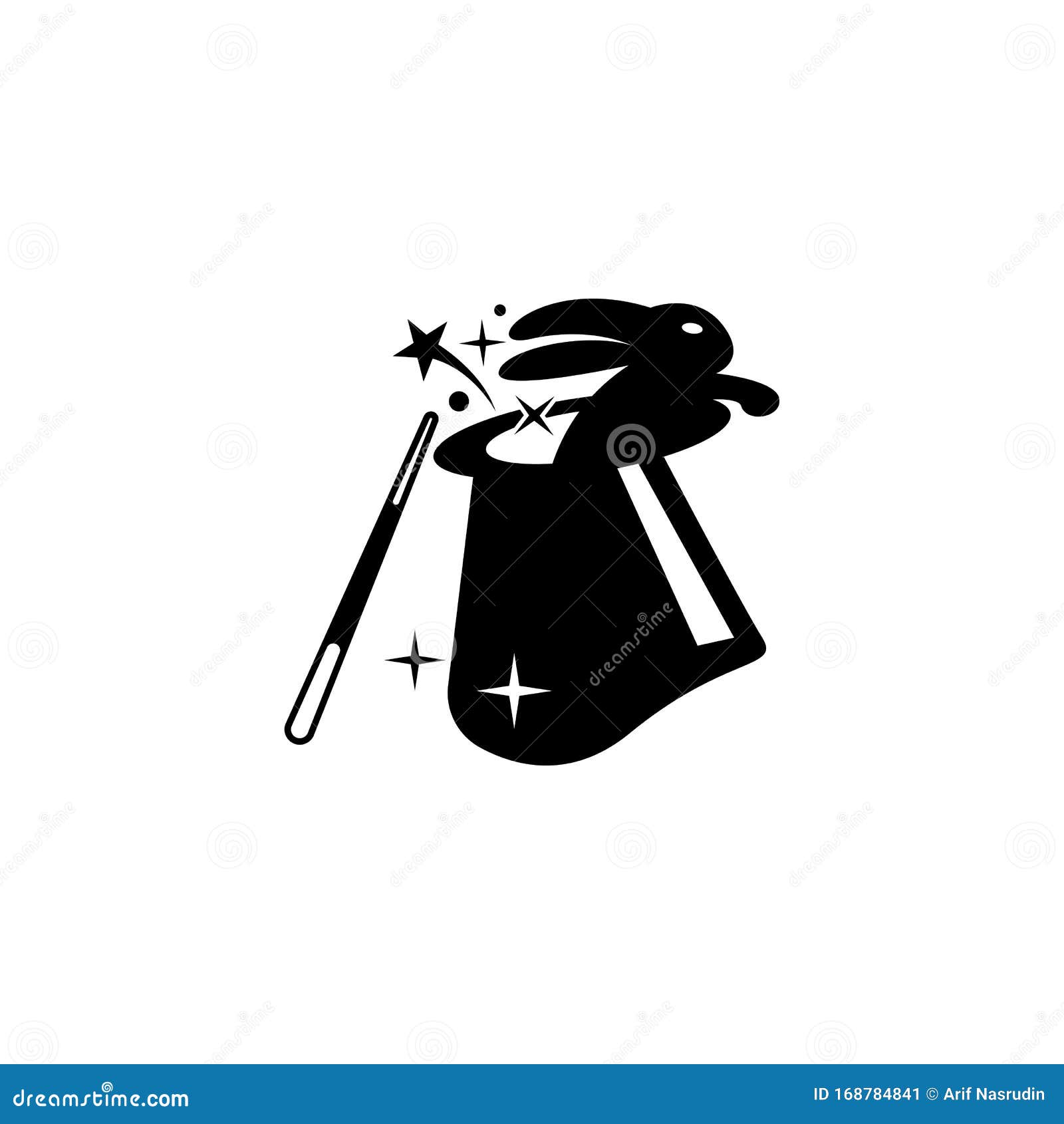 Modello Di Modello Di Vettore Dell'icona Creative Magic Wand ...