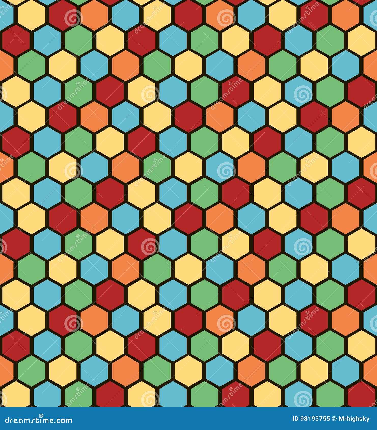 Modello Esagonale Variopinto Di Forme Illustrazione Vettoriale ...