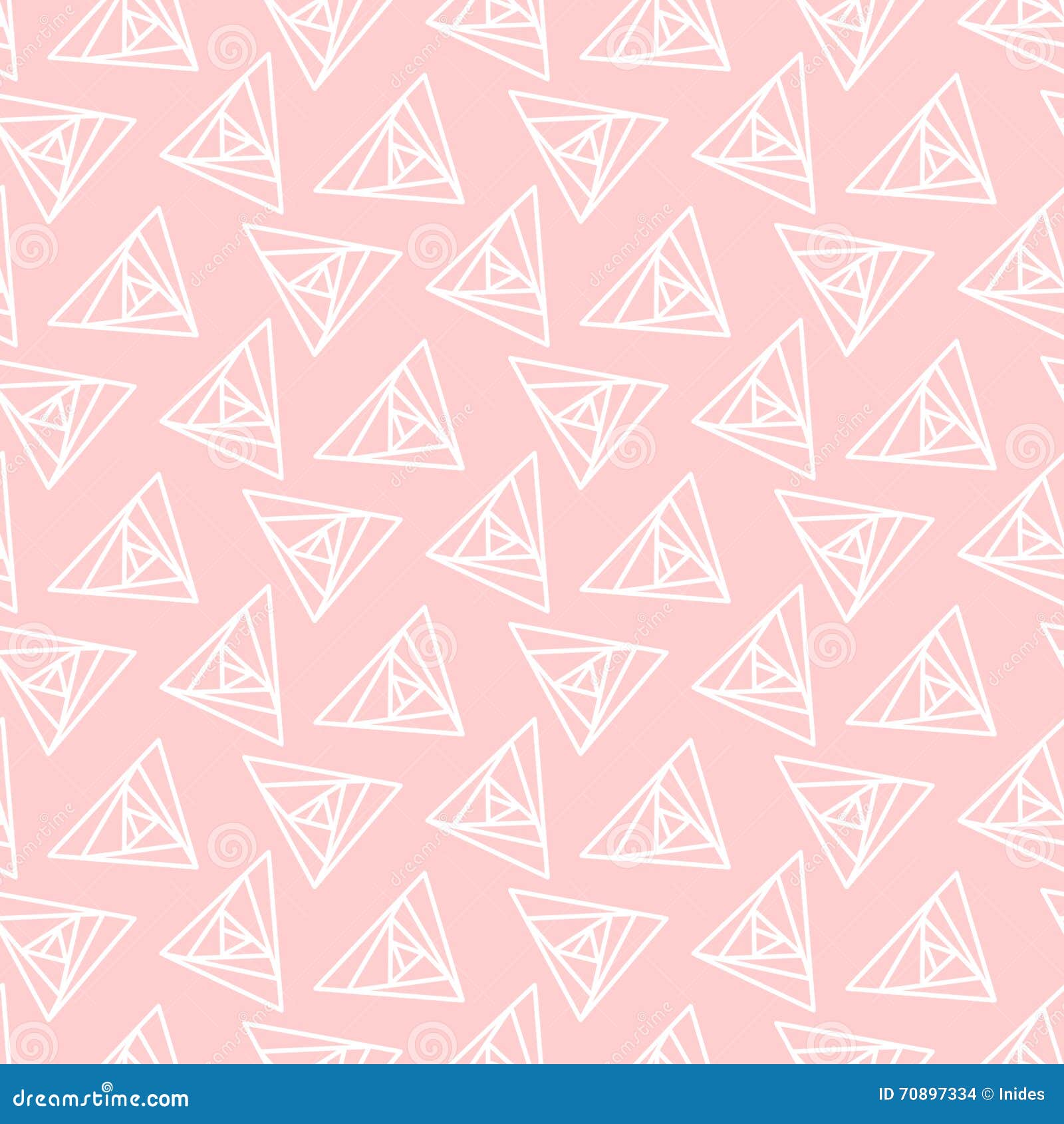 Modello Geometrico Del Triangolo Rosa-chiaro Illustrazione Vettoriale ...