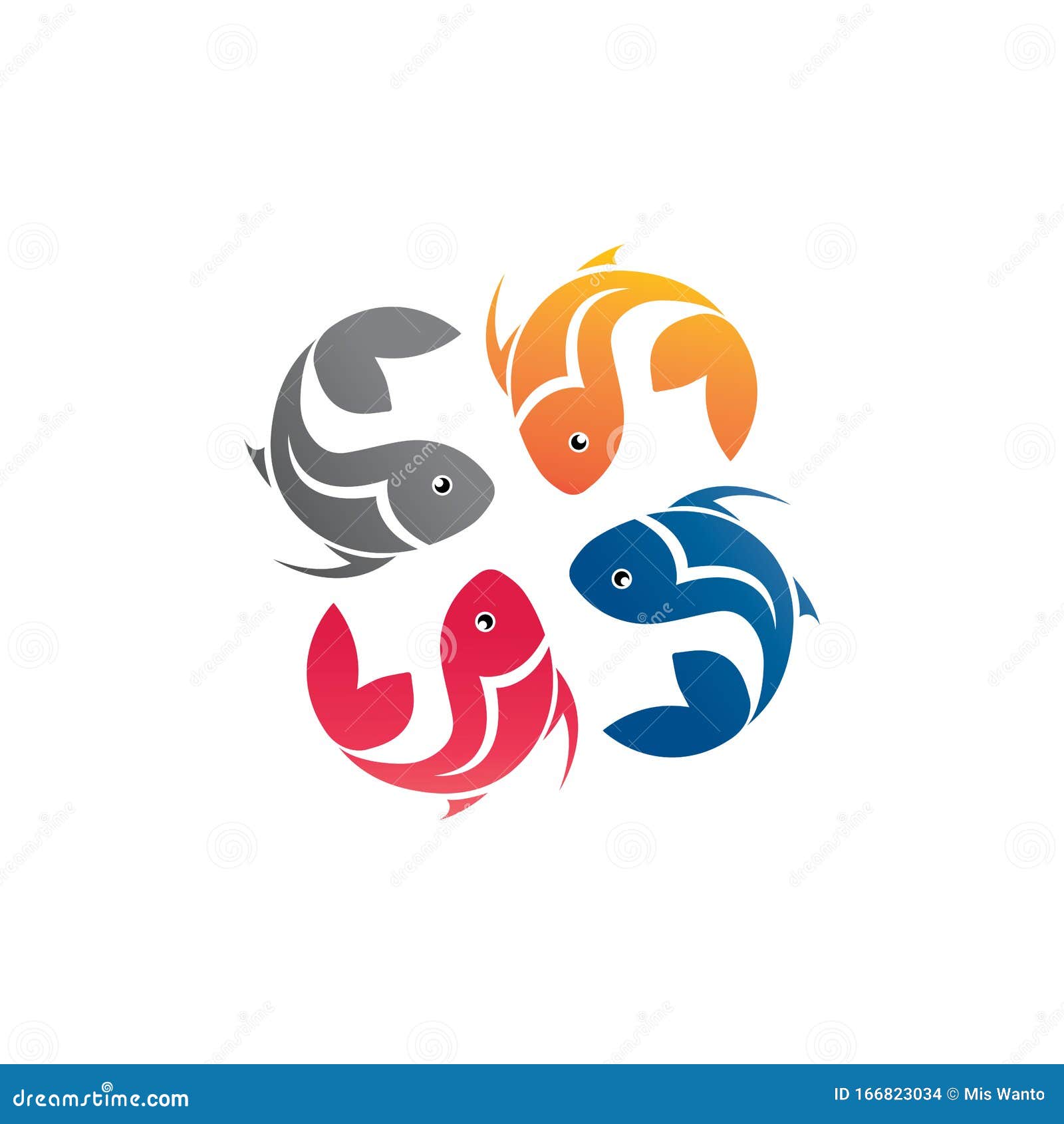 Modello Logo Pesce Simbolo Di Vettore Creativo Illustrazione Vettoriale ...