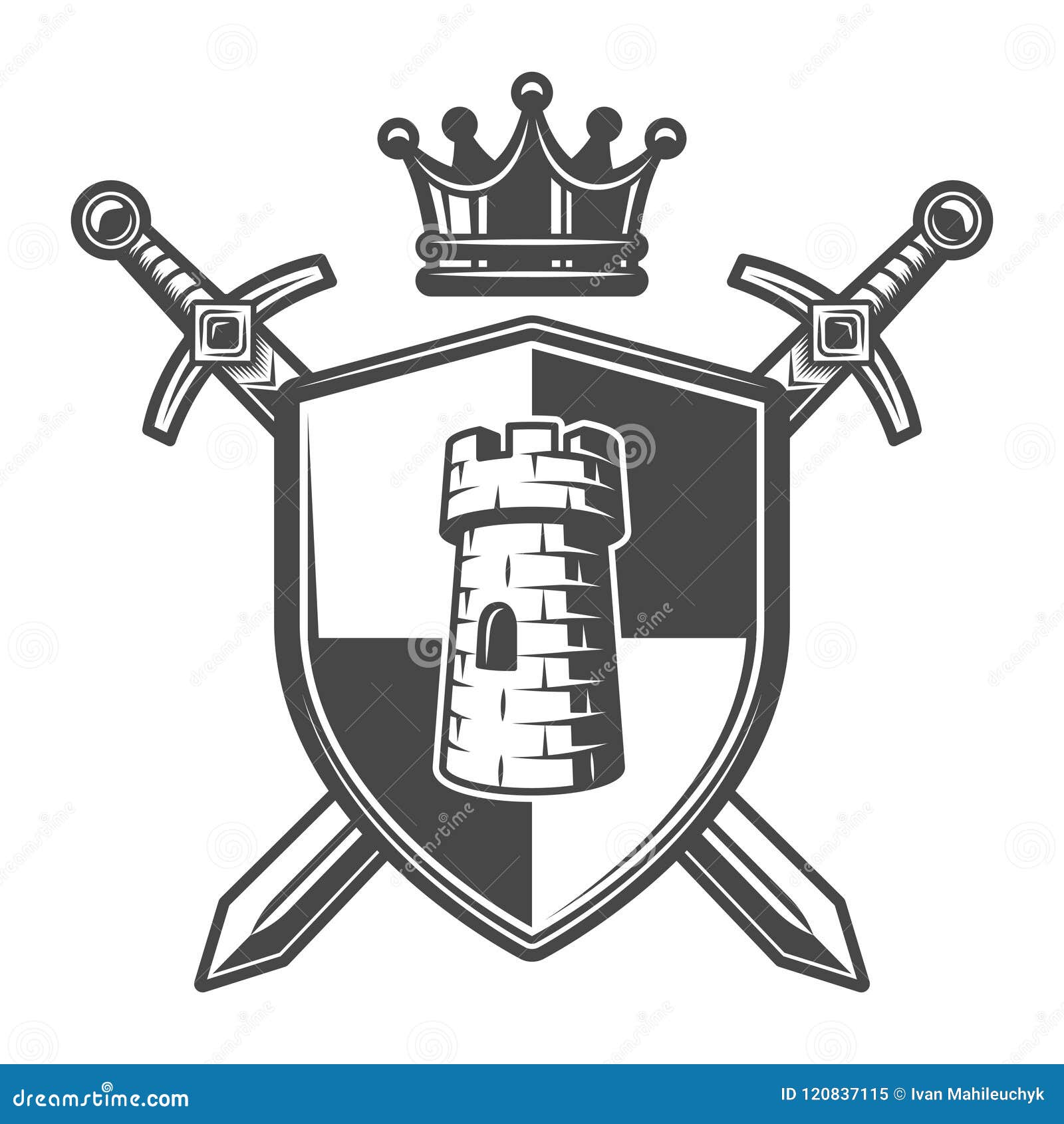 Modello Medievale D'annata Della Stemma Illustrazione Vettoriale ...