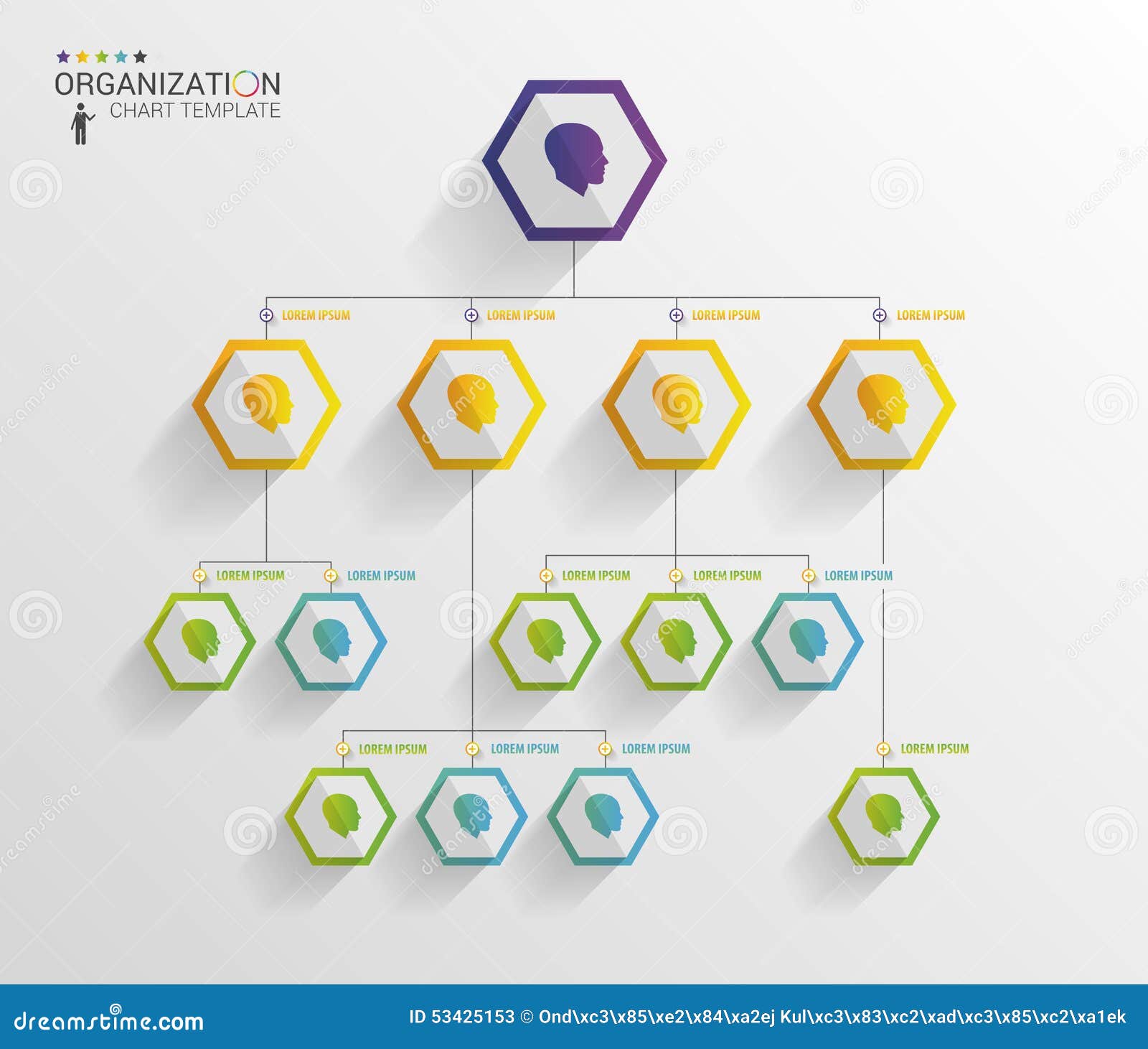 Modello Moderno Dell'organigramma Vettore Illustrazione Vettoriale ...