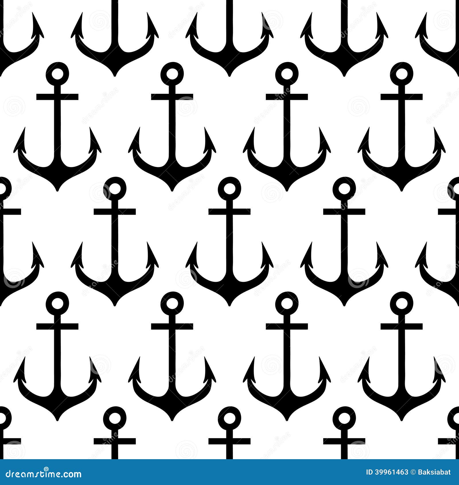 Modello Senza Cuciture Con Le Ancore. Illustrazione Vettoriale ...