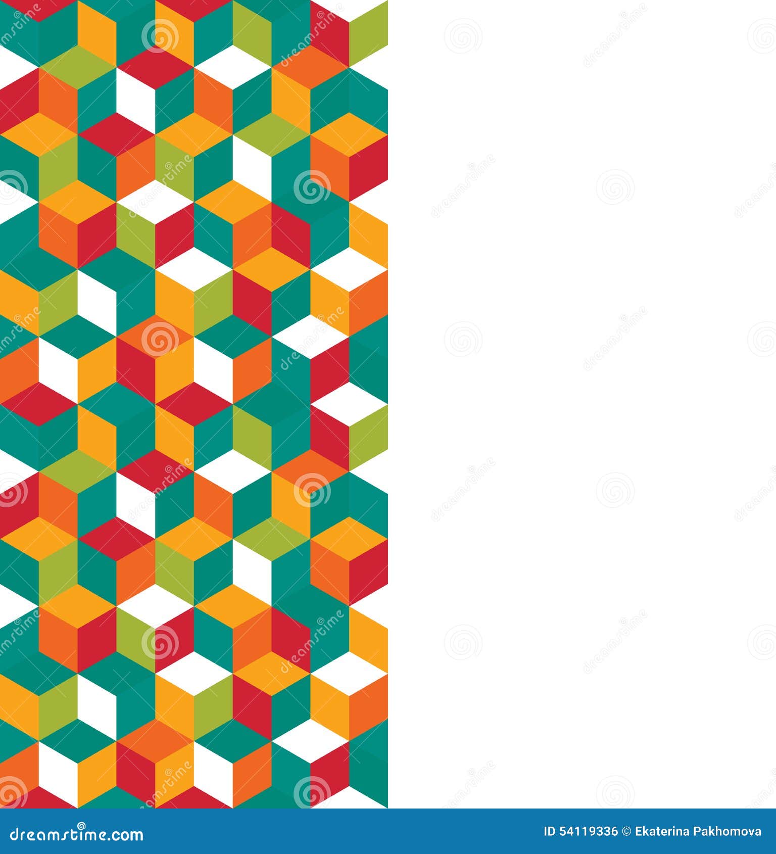 Modello Senza Cuciture Dei Cubi Colorati Illustrazione Vettoriale ...