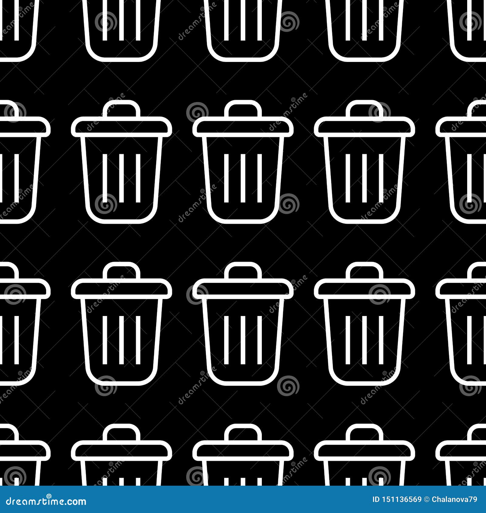 Modello Senza Cuciture Dell'icona Semplice Di Vettore Dei Rifiuti ... Modello Senza Cuciture Dell'icona Semplice Di Vettore Dei Rifiuti ...