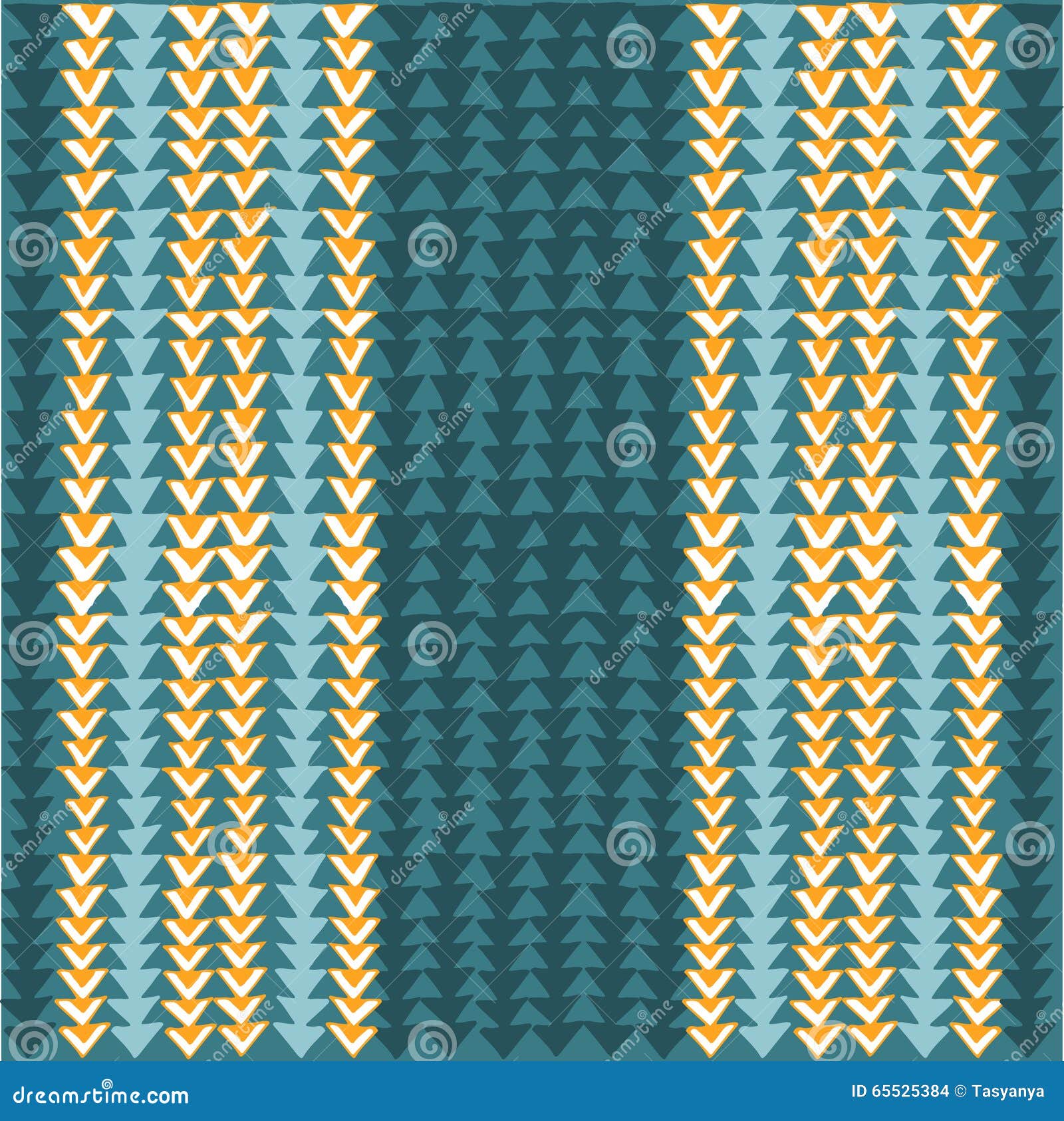 Modello Senza Cuciture Geometrico Con I Triangoli Blu E Gialli ...