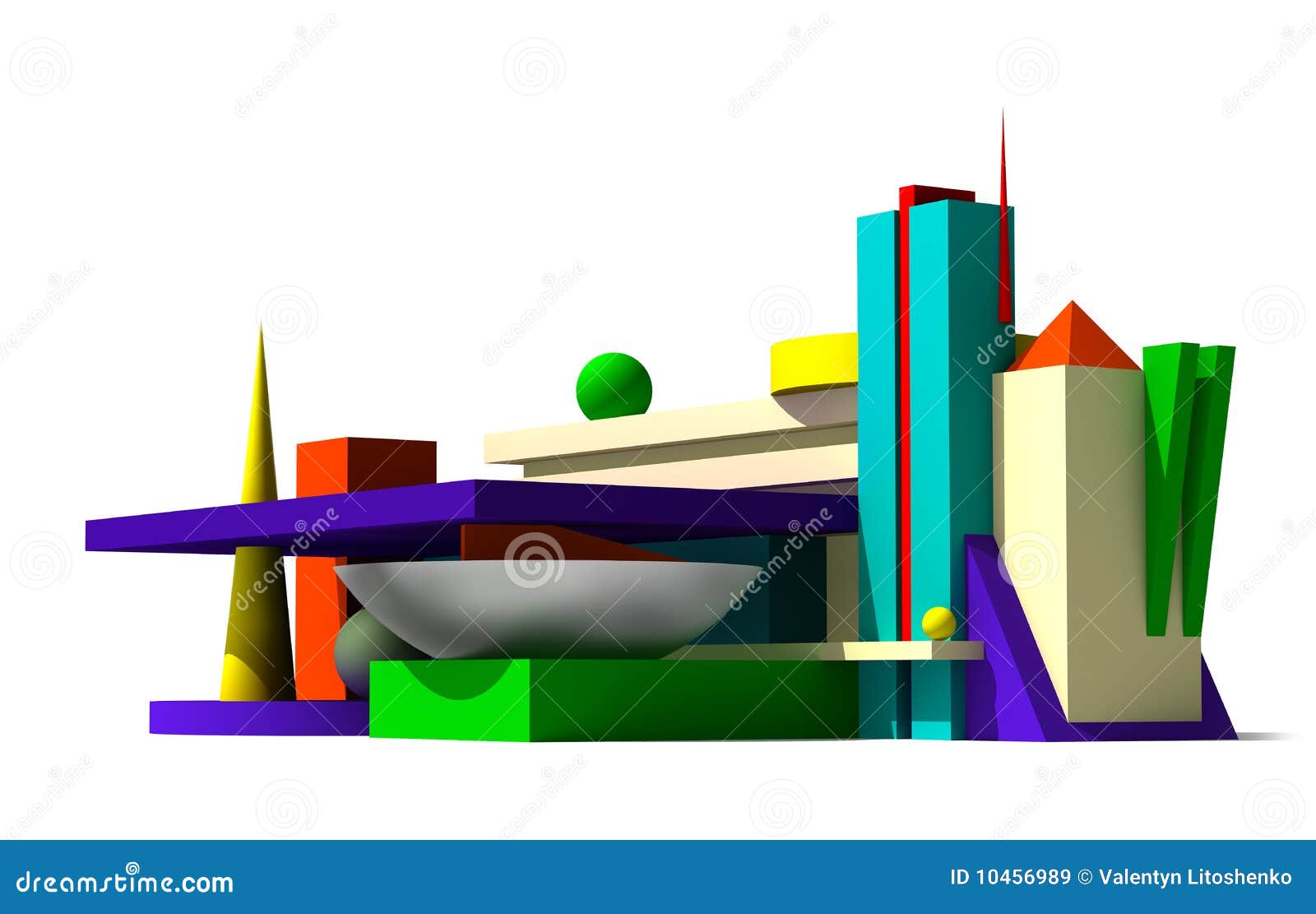 Modelo abstracto 3D stock de ilustración. Ilustración de extracto ...