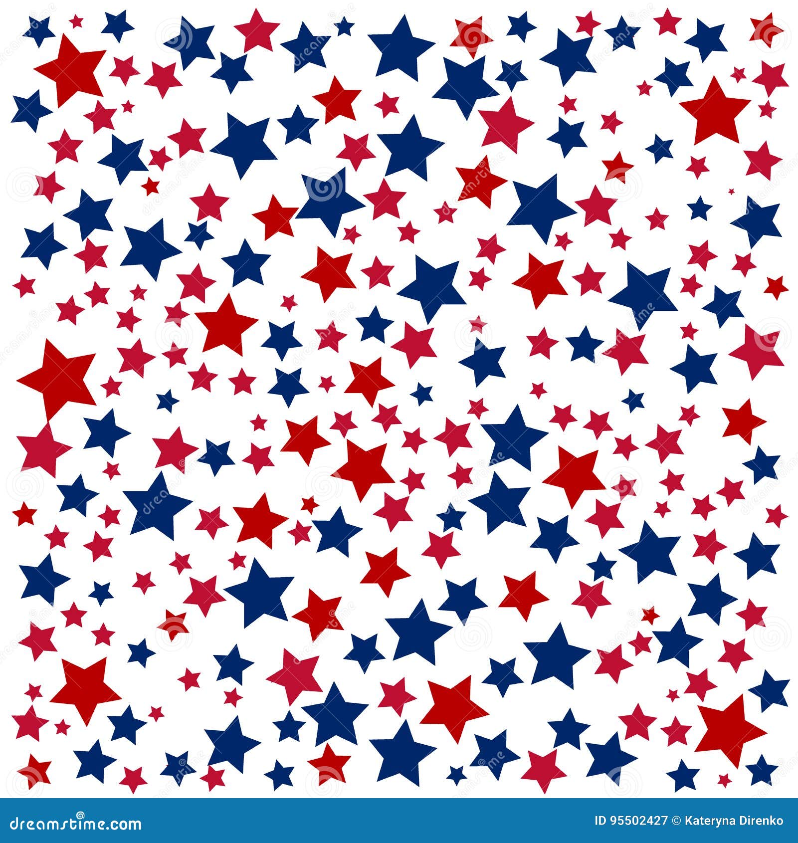 Modelo Abstracto Con Las Estrellas Rojas Y Azules Stock de ilustración ...