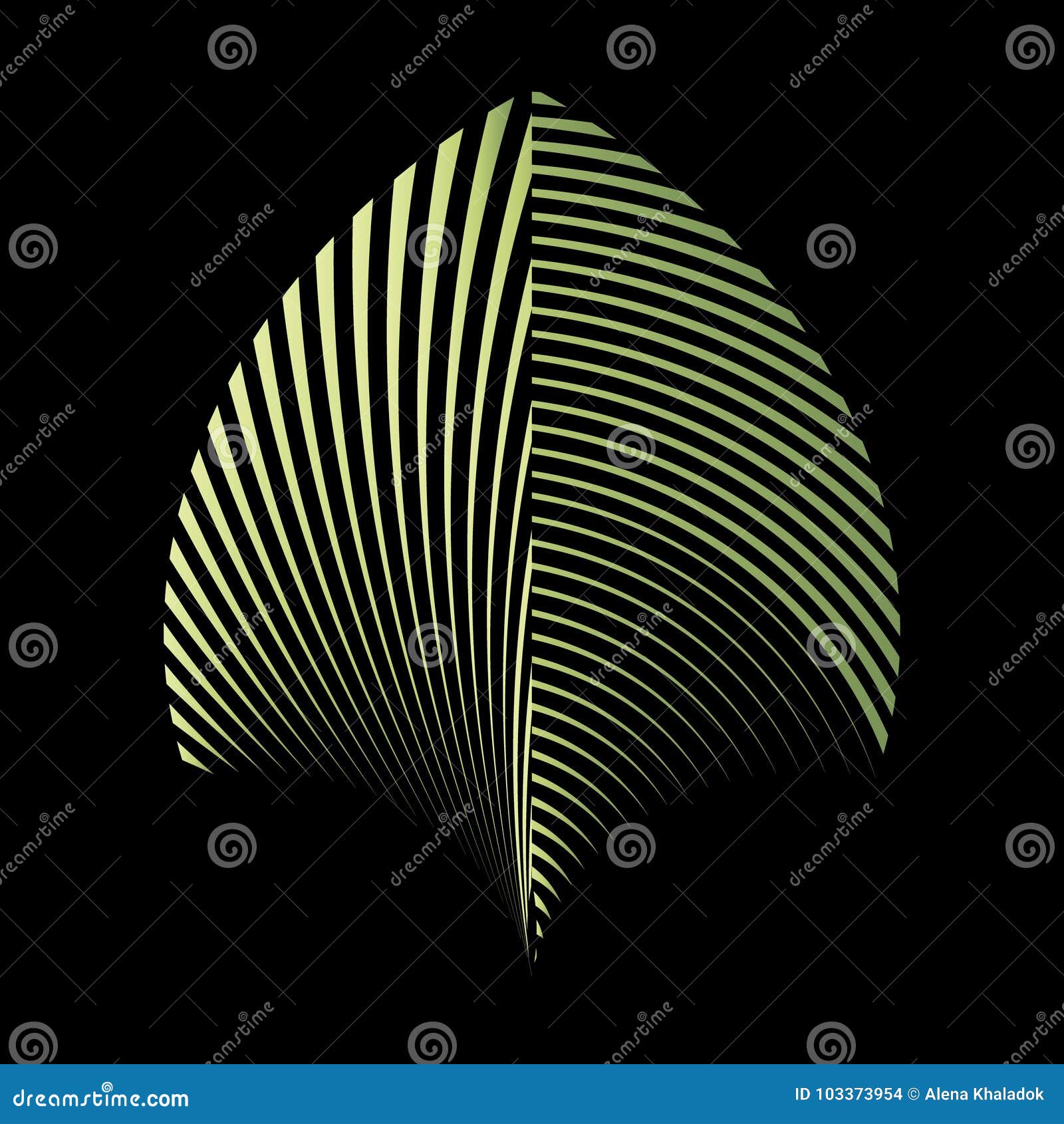 Modelo Abstracto De Una Hoja De La Planta Ilustración del Vector ...