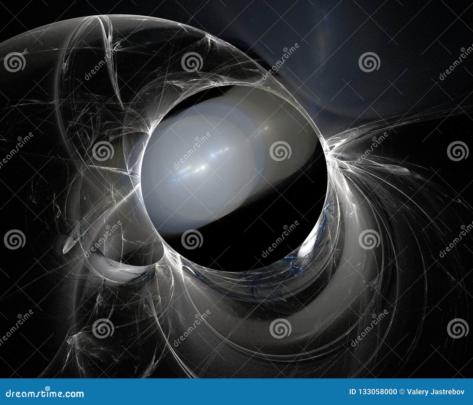 Modelo Abstracto Del Fractal - Eclipse De La Estrella Stock de ...