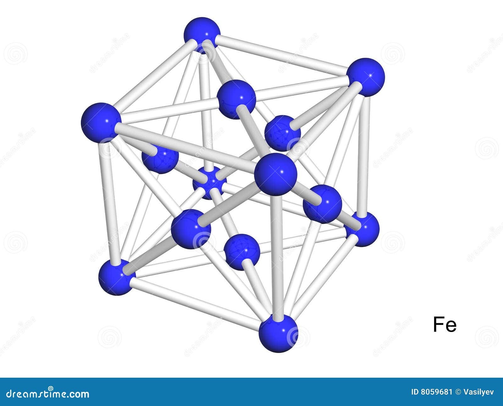 Modelo Aislado 3D De Un Cedazo Cristalino Del Hierro Stock de ...