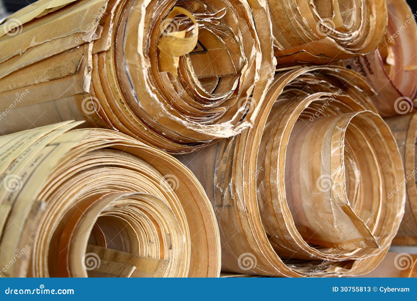 Modelo Antigo Do Velino Em Rolls Imagem de Stock - Imagem de ...