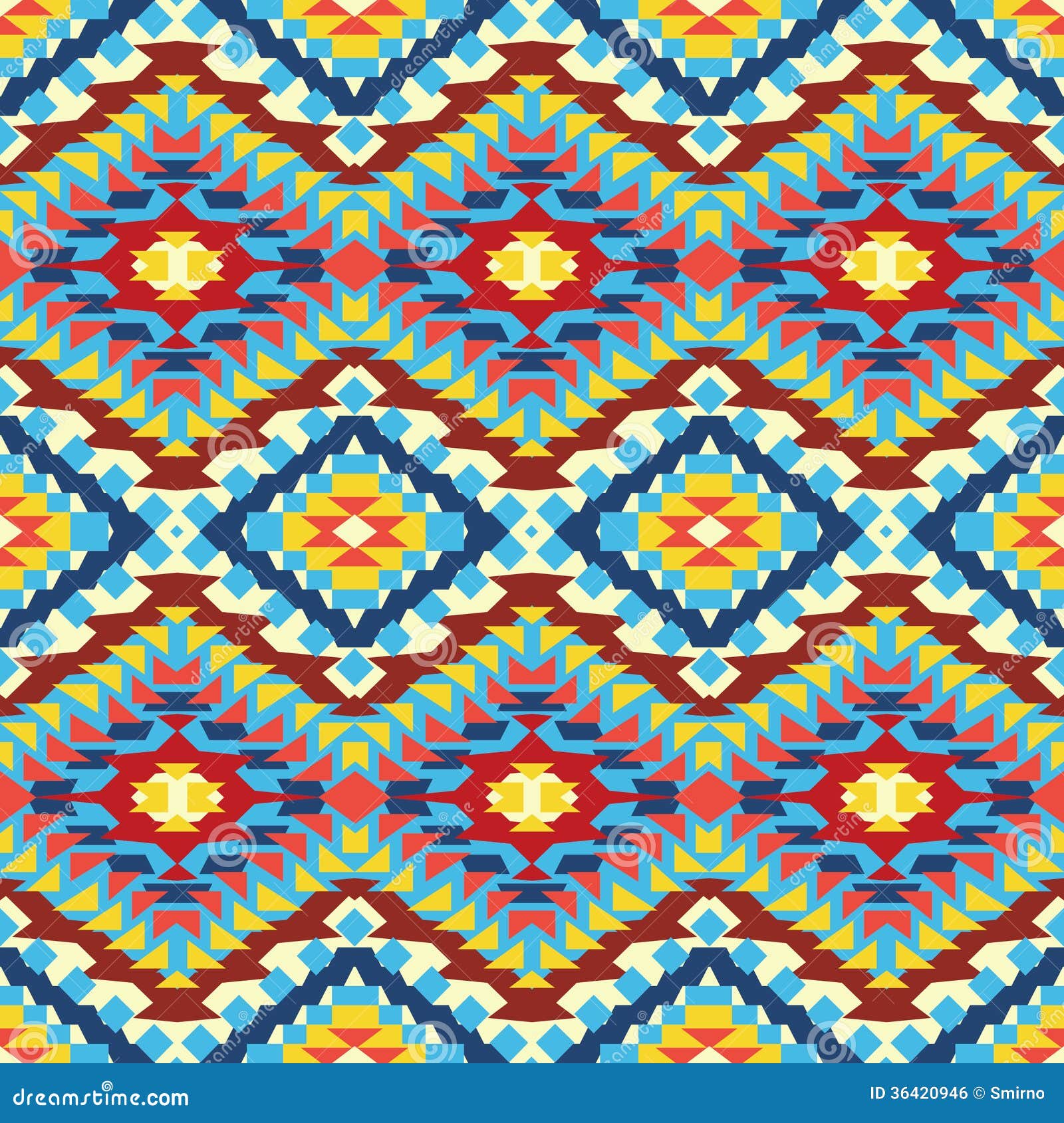 Modelo Azteca Colorido Inconsútil Ilustración del Vector - Ilustración ...