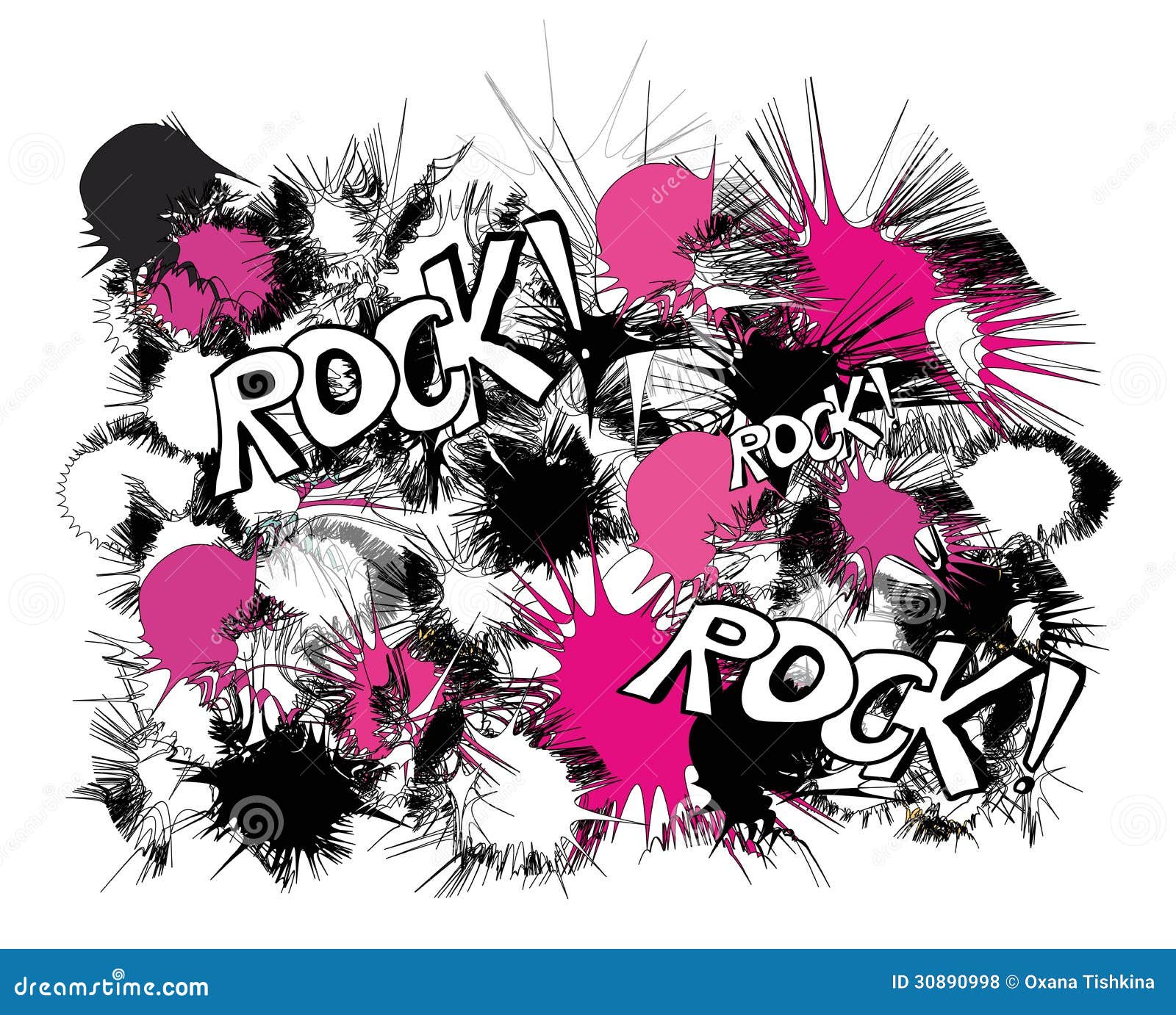 Modelo Blanco Y Negro Del Rosa De Roca Ilustración del Vector ...