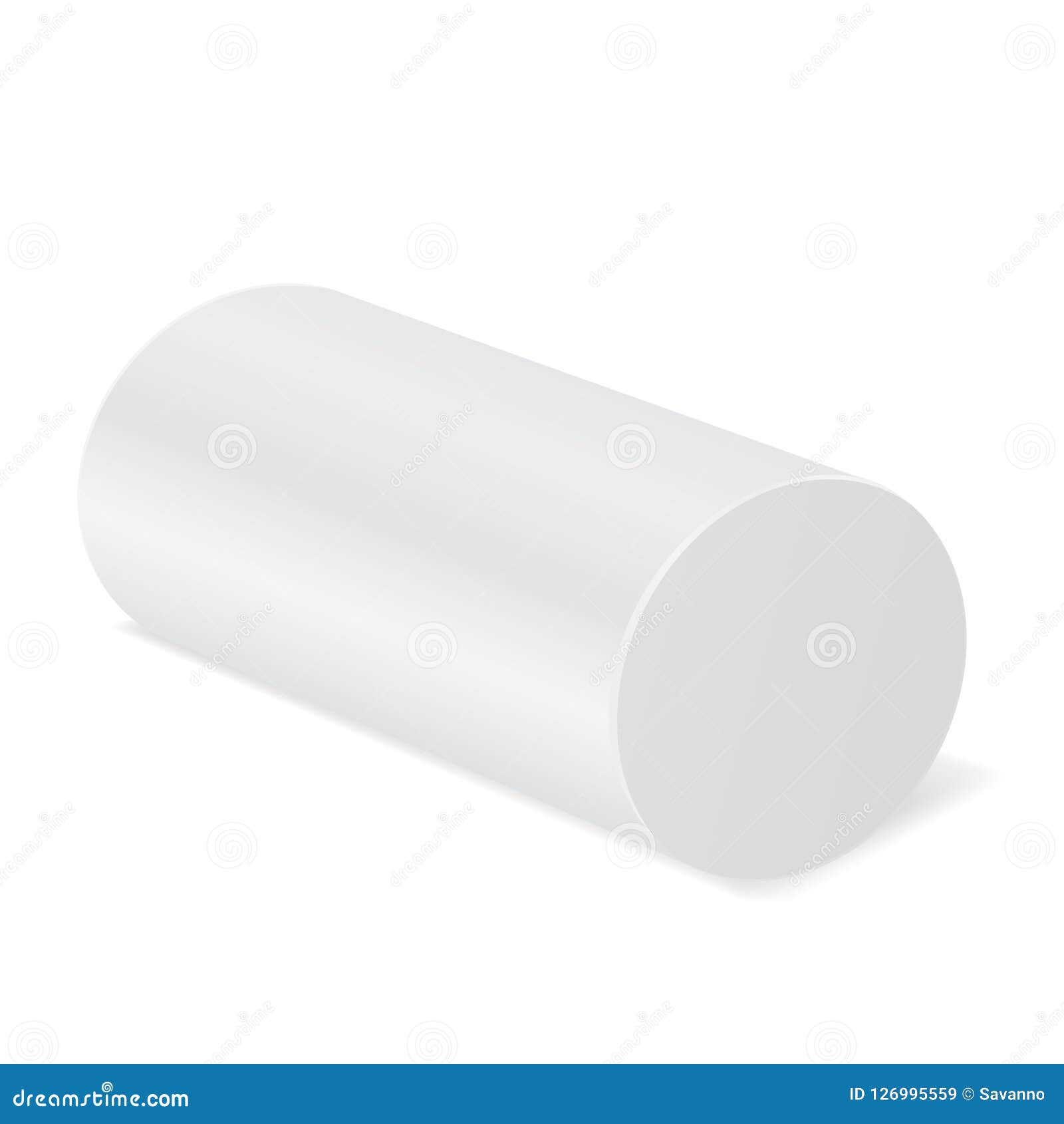 Modelo Branco Do Cilindro Molde 3d Ilustração do Vetor - Ilustração de ...