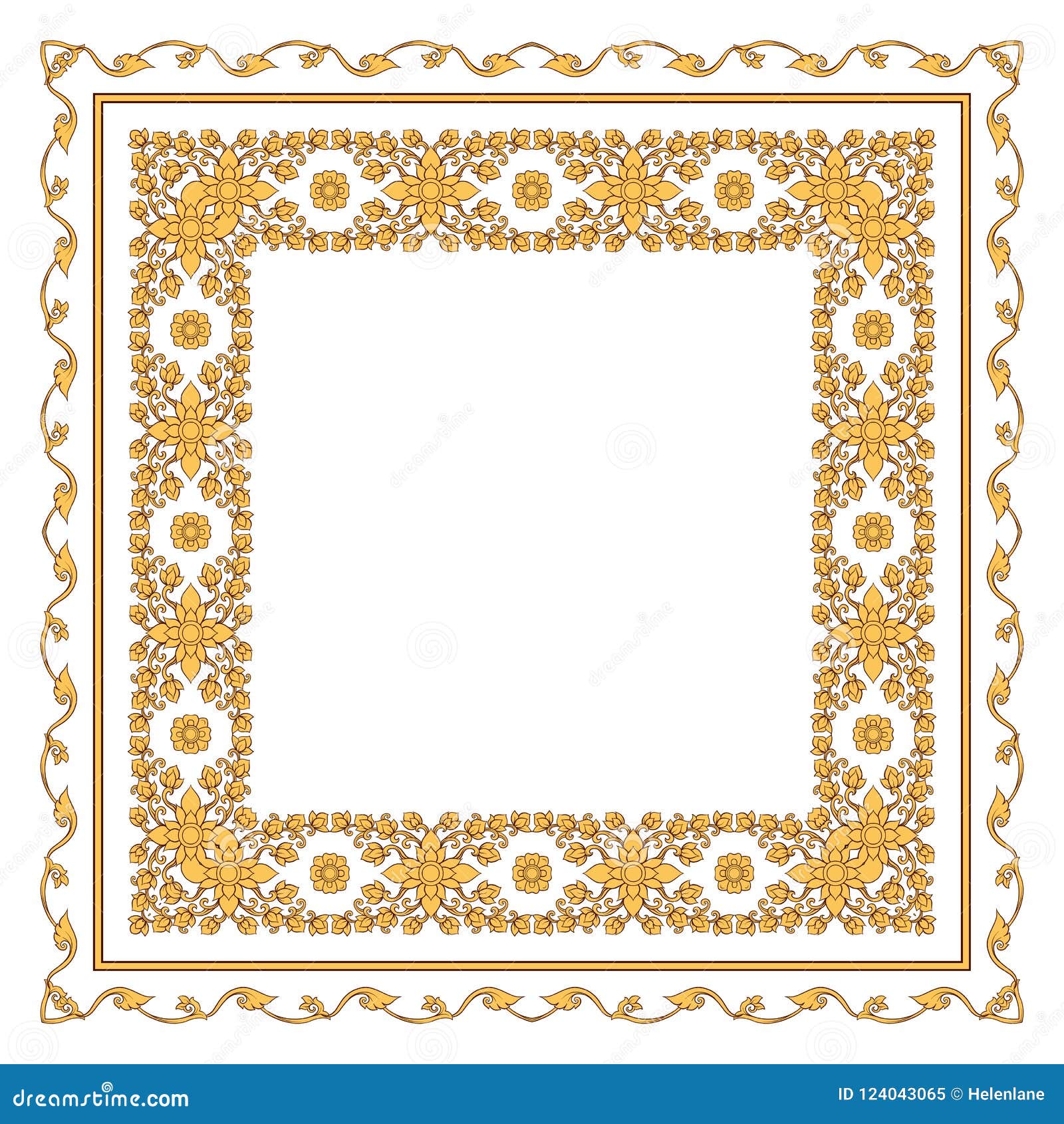 Modelo Cuadrado Con Los Elementos Decorativos Del Esquema De ...