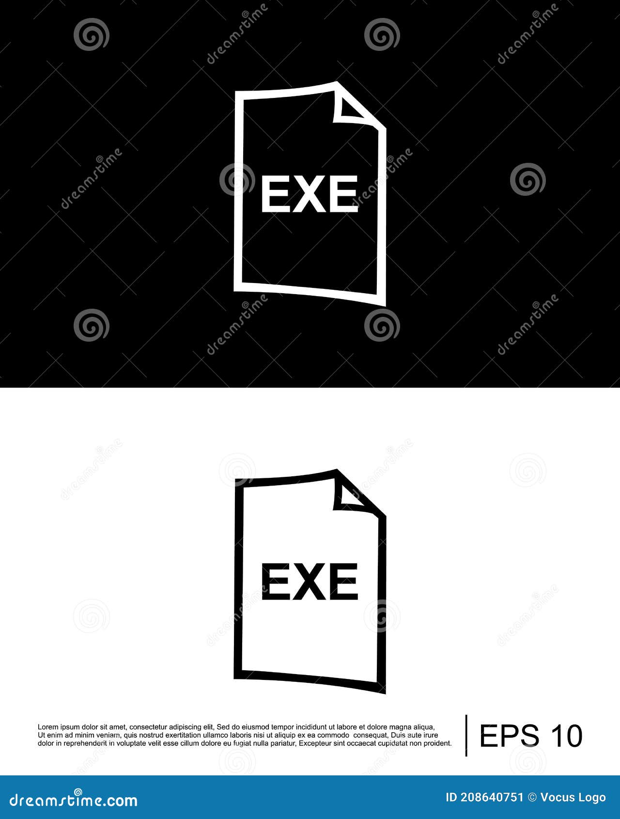 Modelo De ícone De Formato De Arquivo Exe Ilustração Stock - Ilustração ...